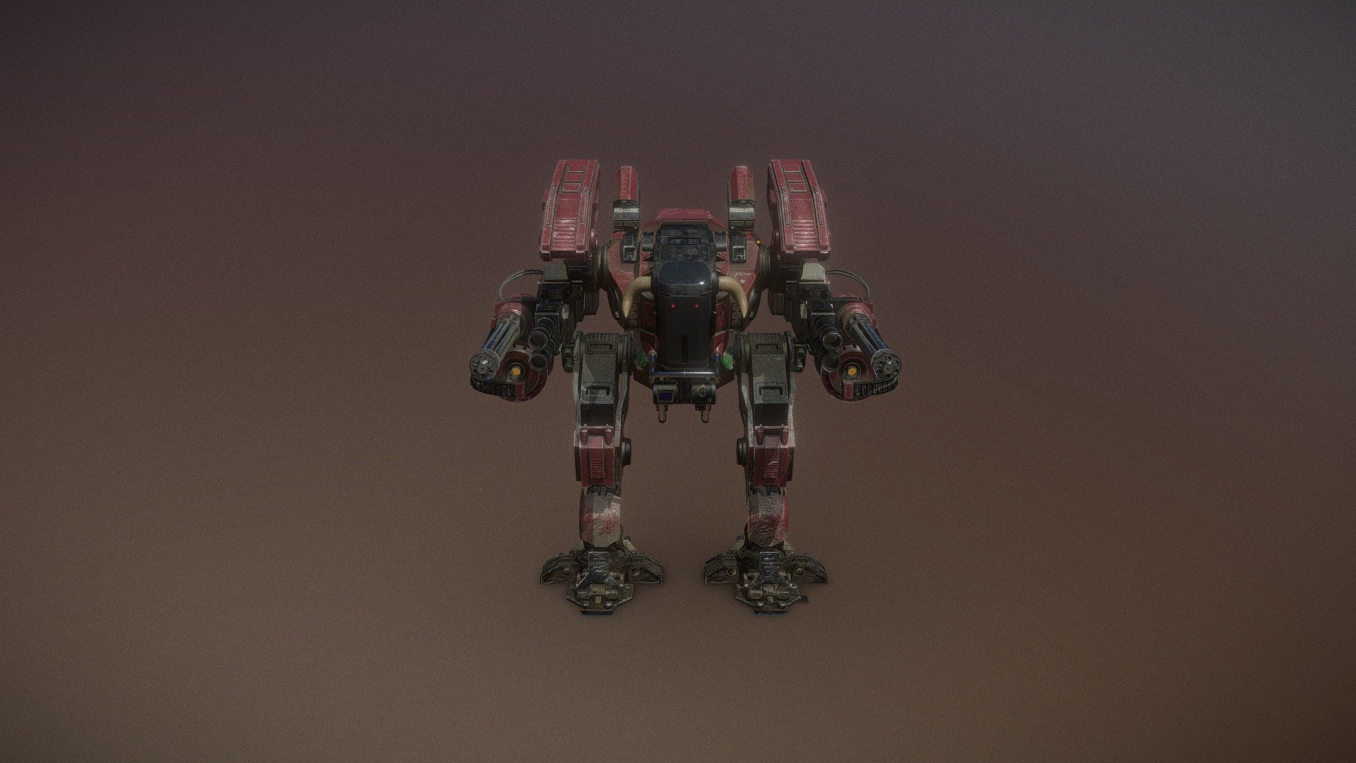 Robot with minigun - Download Free 3D model by Netiks [9526018] - Sketchfab