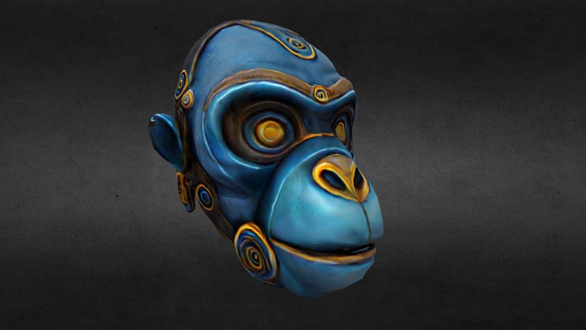 Stylized Cybernetic Monkey Mask - Buy Royalty Free 3D model by GAM3D ...