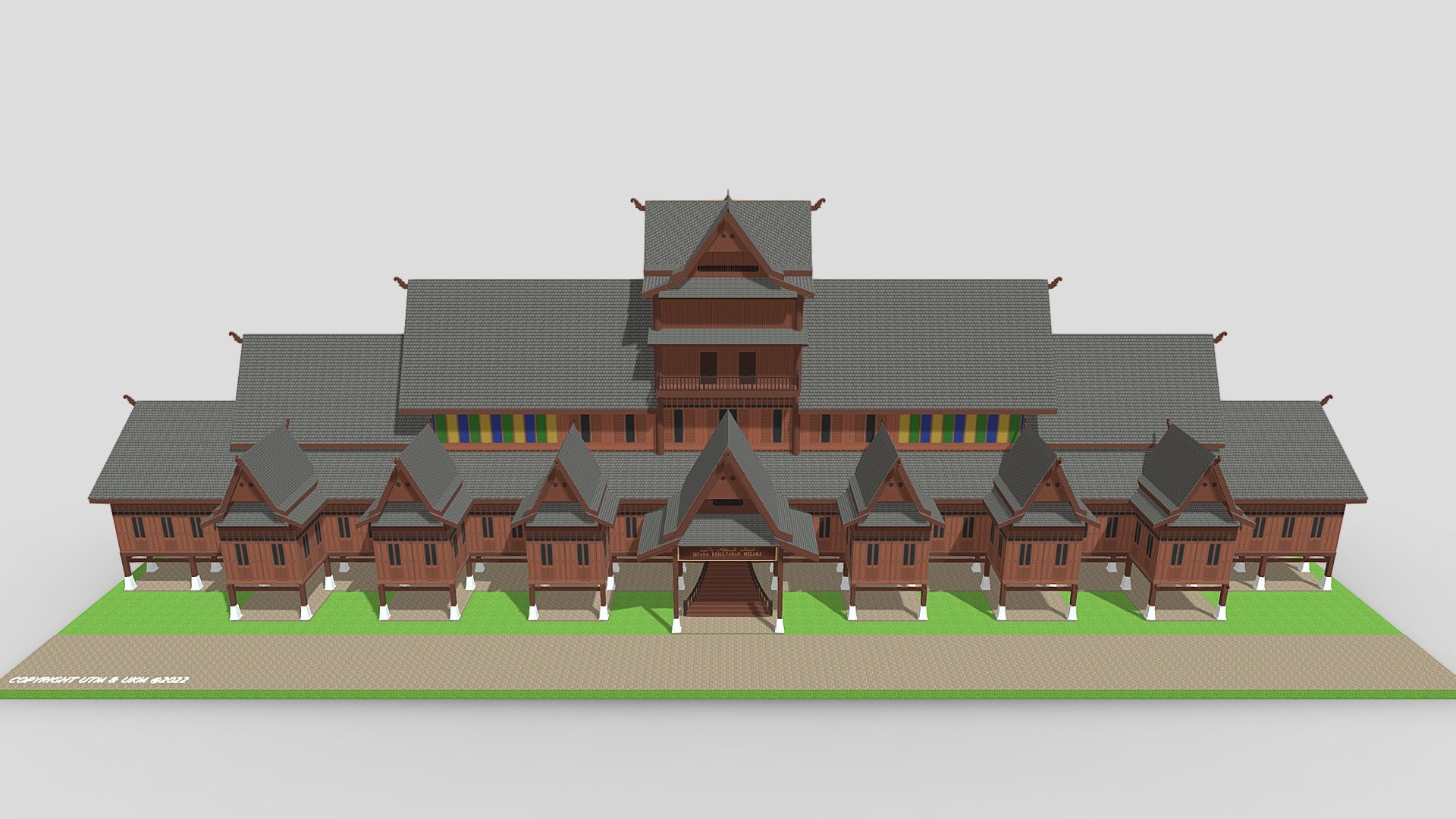 Istana Melaka - 3D model by hazrulfazlan [952ce3b] - Sketchfab