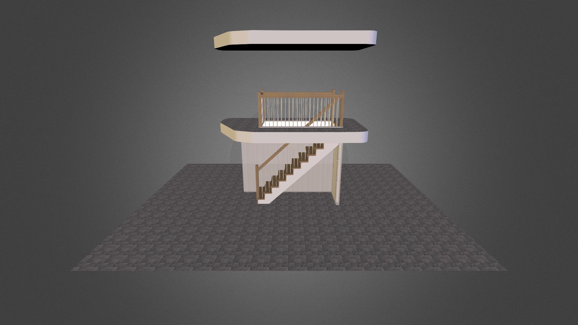 Rak trappa med eksteg - 3D model by Snickeri Stark (@MartinStark ...
