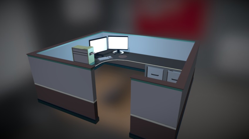 cubicle test - 3D model by ROMEDA [95329b3] - Sketchfab