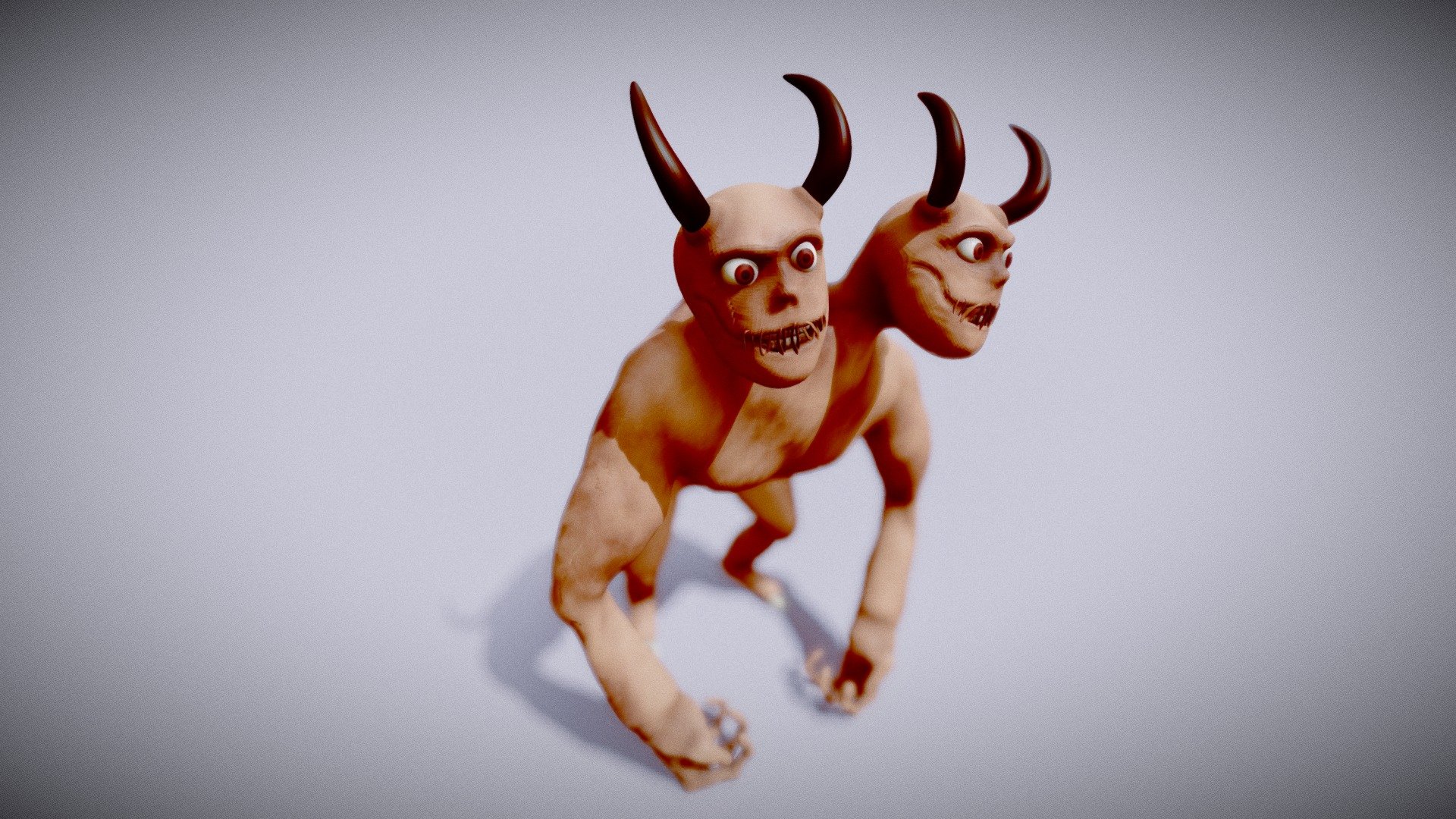 Two head monster - 3D model by Rine Studios (@myamegames) [9533d87 ...