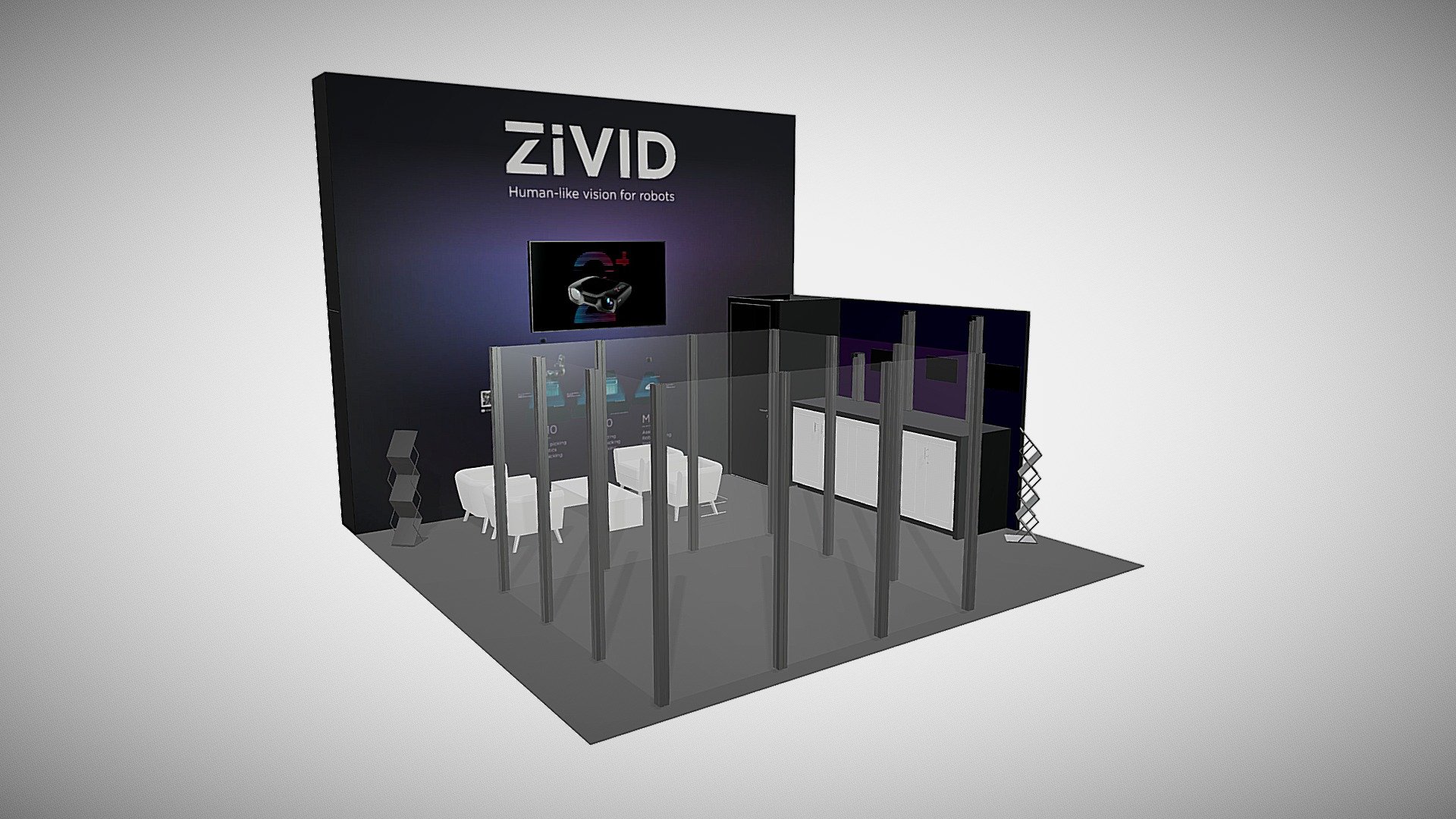 ZIVID Revised Extended Back Wall - 3D model by HatchX (@HatchExhibits ...