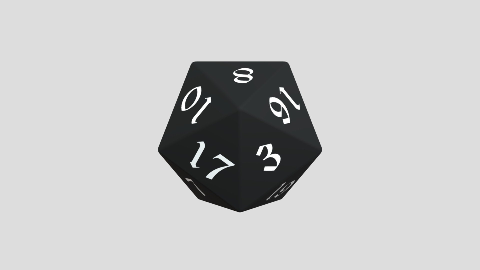 D20 Black - Download Free 3D model by Trung Le (@trungtuanle) [9537df0 ...