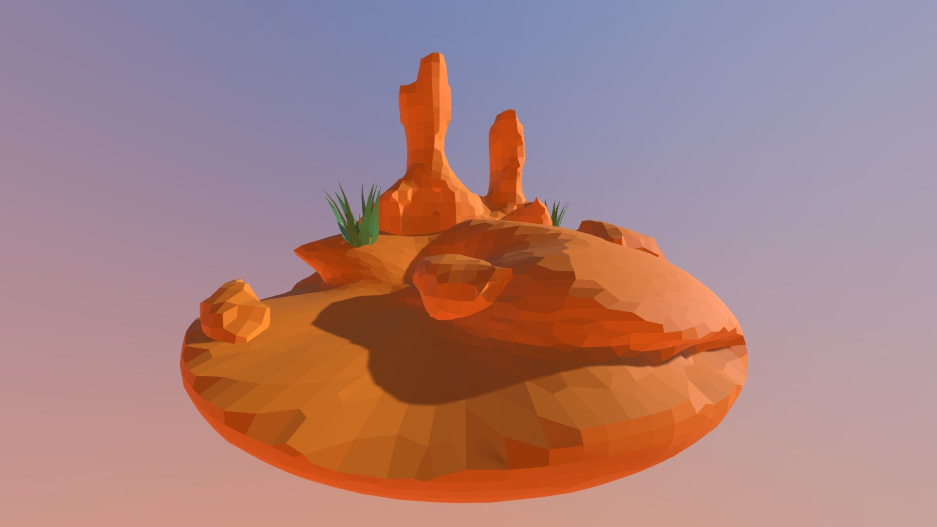Low poly desert island - 3D model by Rens.VD [9538031] - Sketchfab