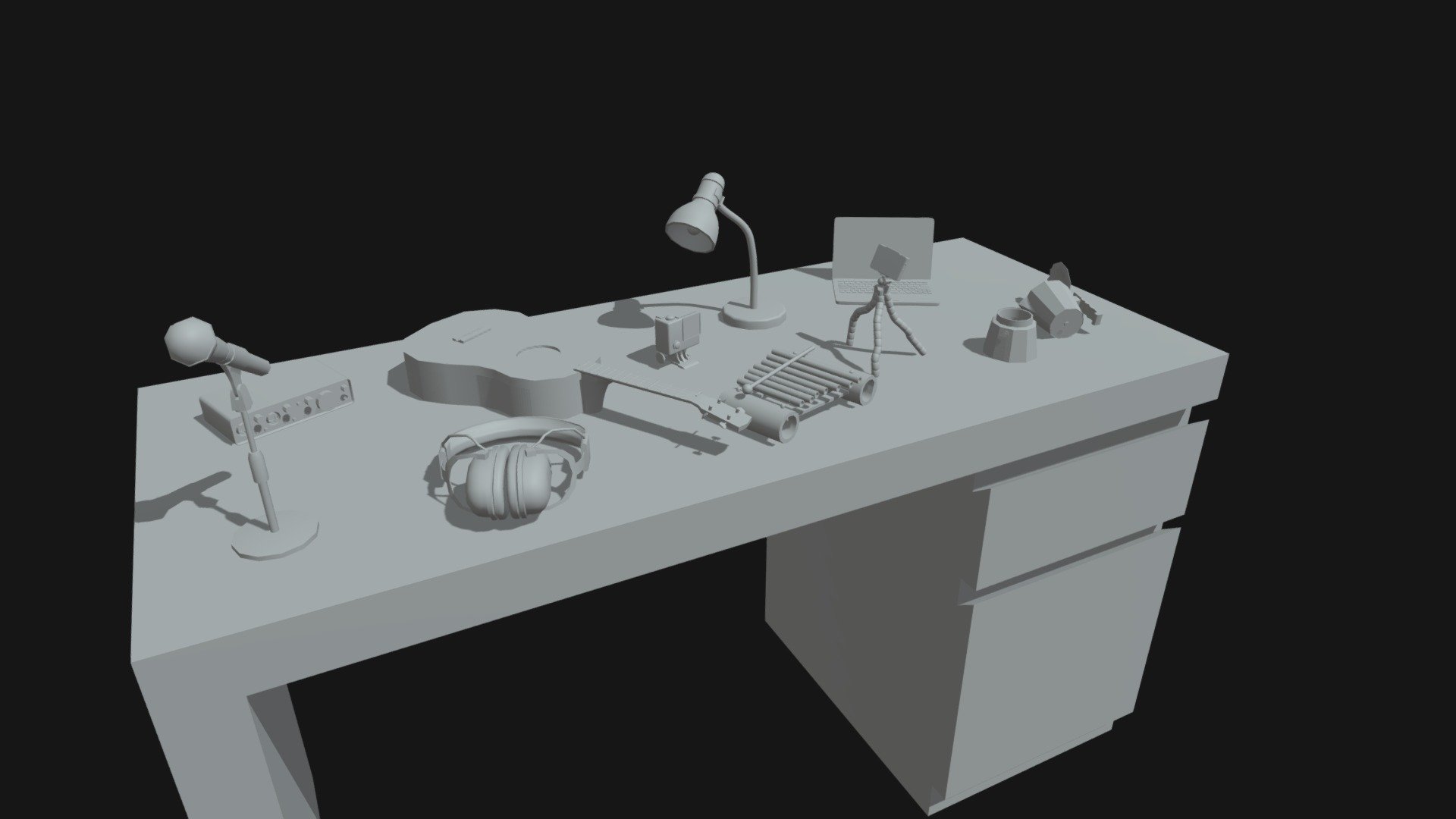 10 home objects drafts - Download Free 3D model by Nikita Kravchenko ...