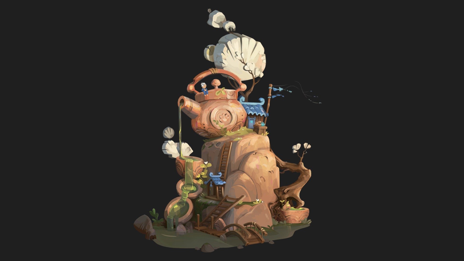 Tea House - 3D model by JesseL [95428ed] - Sketchfab