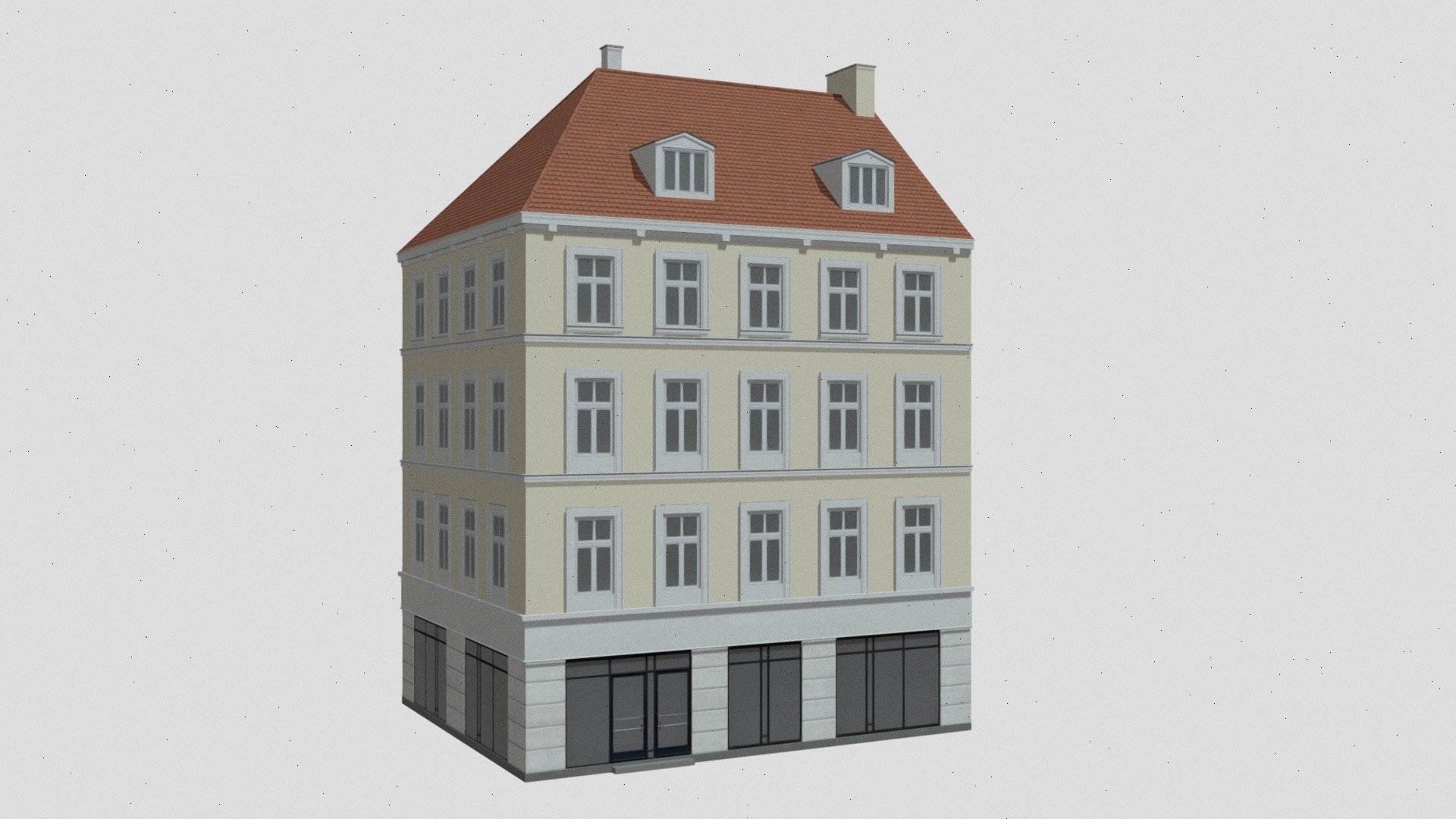 European Commercial Building - 3D model by Spal (@spal3D) [954923b ...