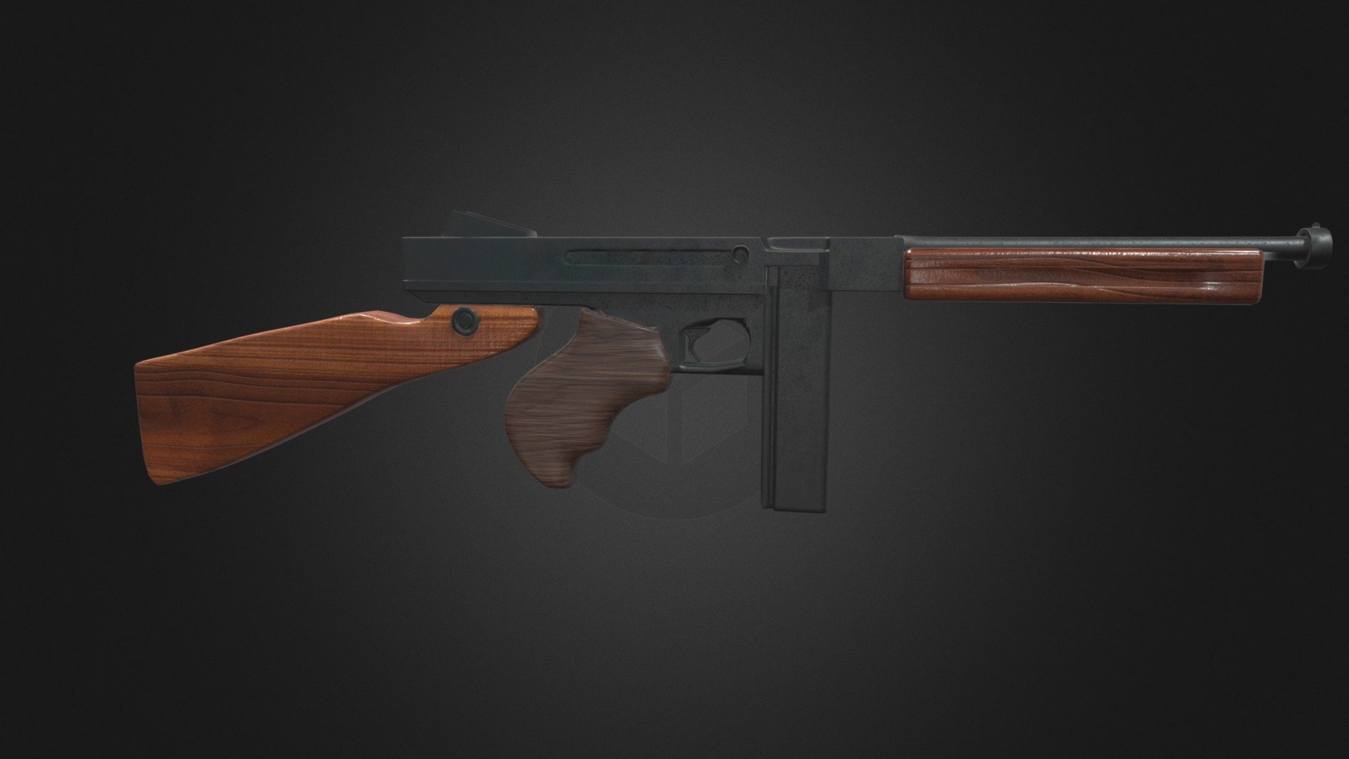 Thompson Machine Gun Finished - 3D model by JamesChristian_ [95492ff ...