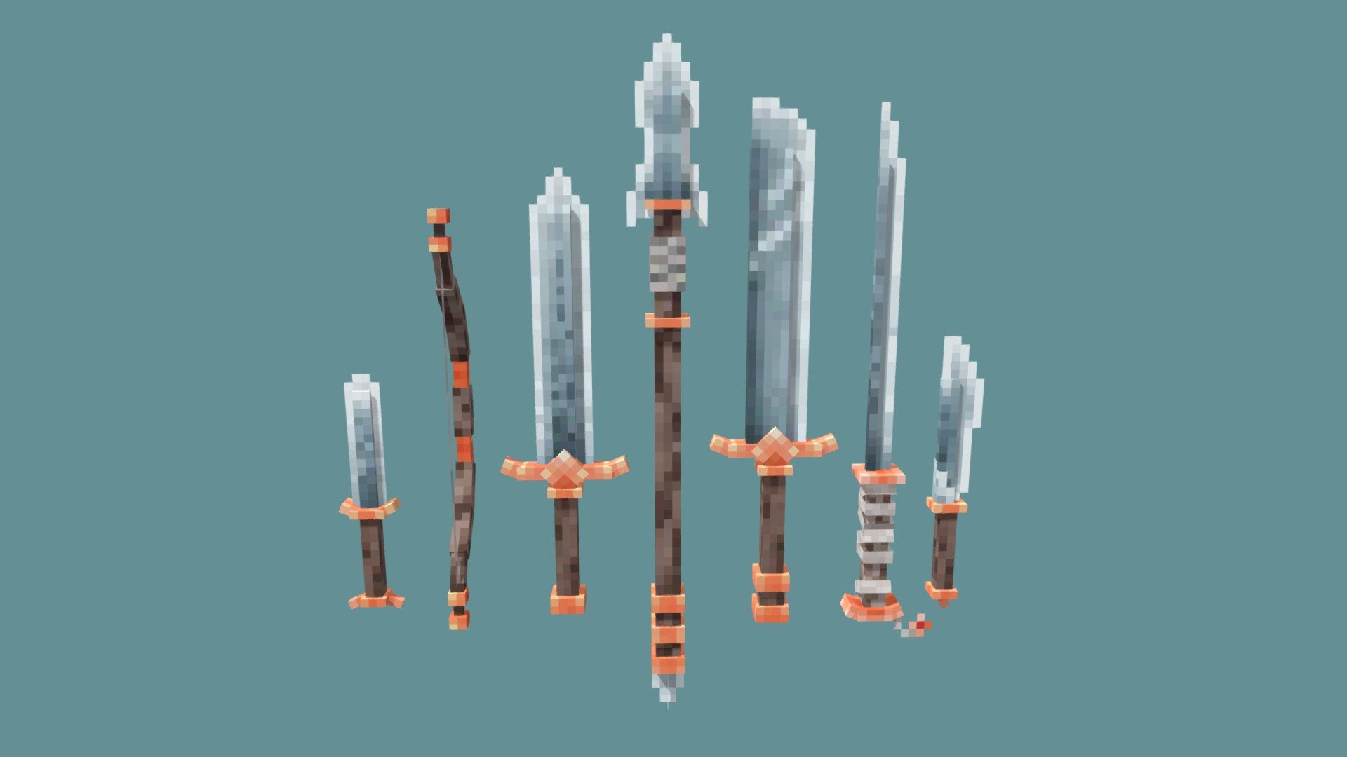 A medieval set of weapons - 3D model by state_L [954960b] - Sketchfab