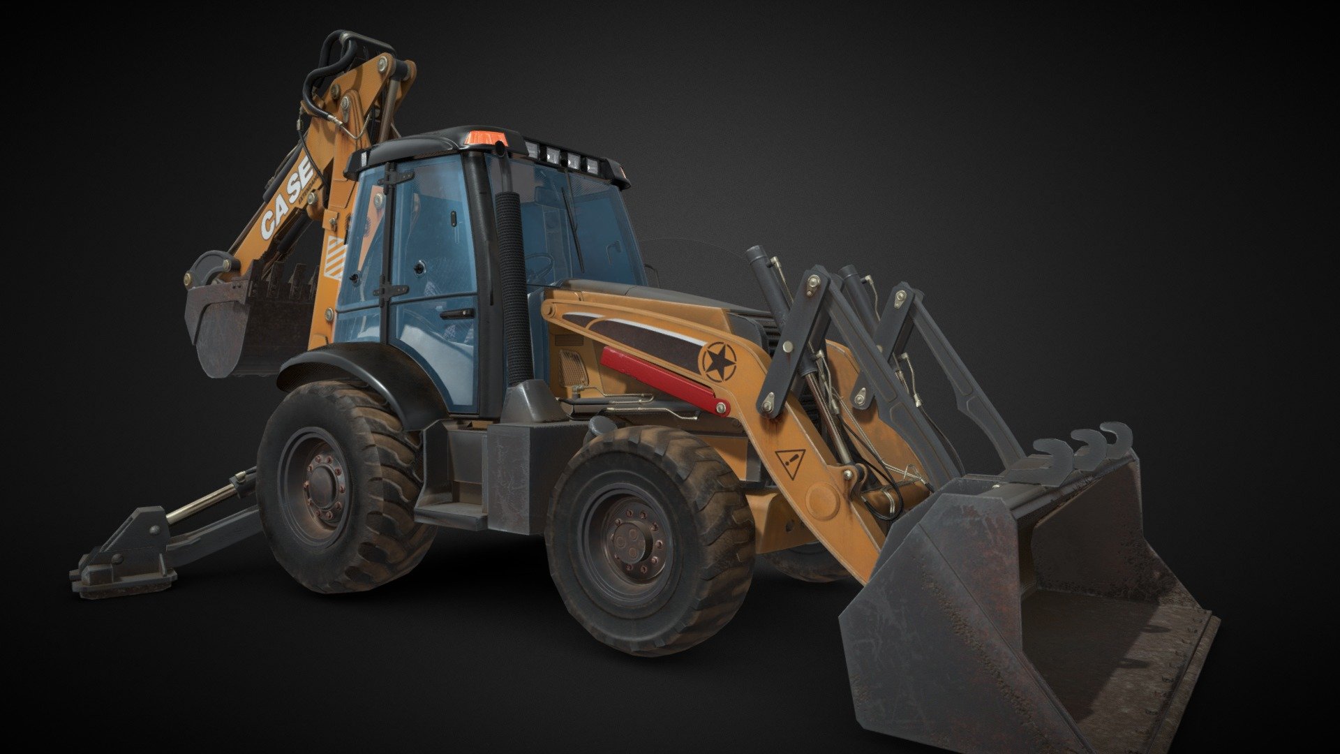Backhoes - 3D model by Bricks Studio (@bricks3dstudio) [954b32c ...