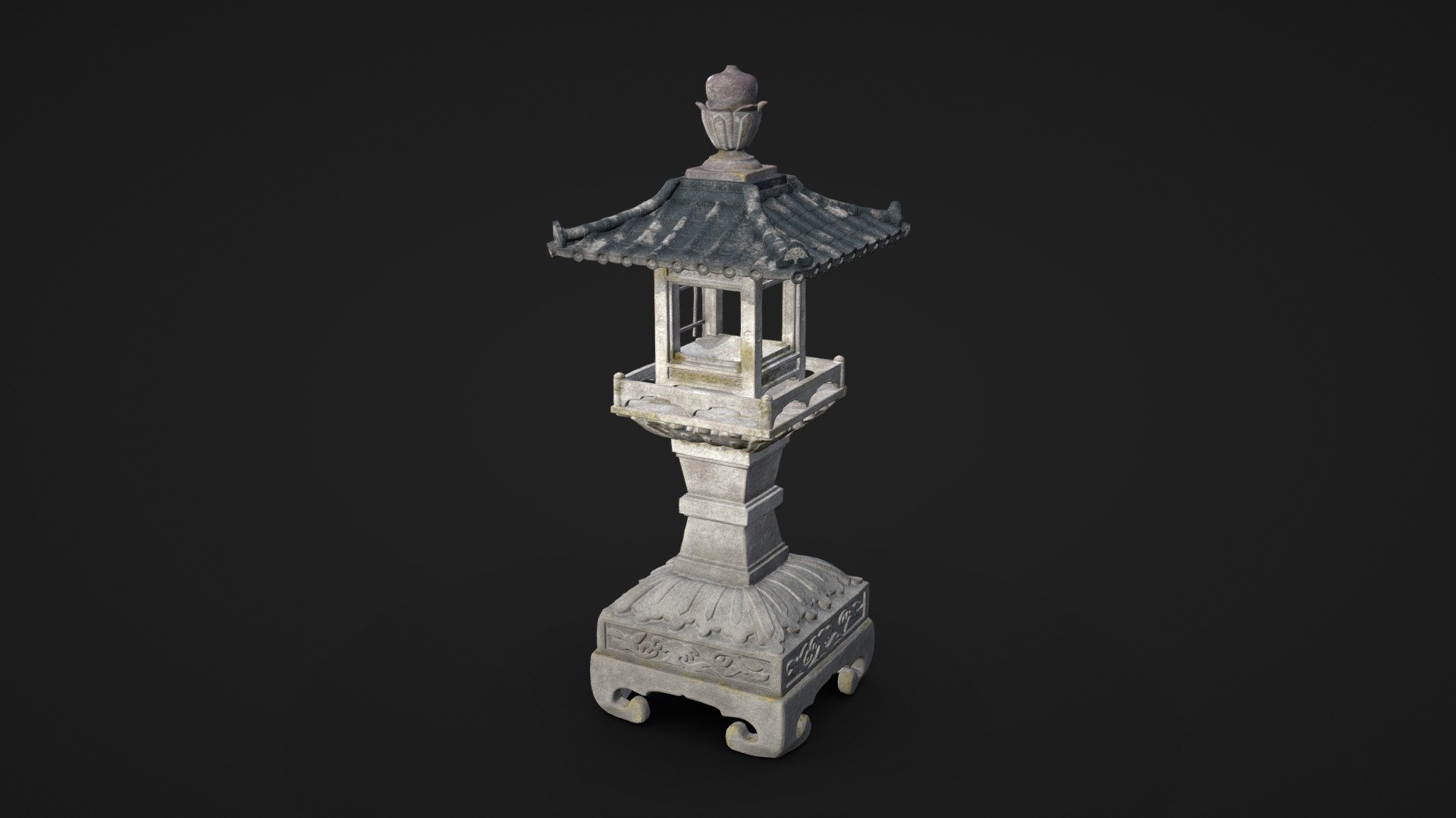 Old japanese lantern sakura - 3D model by Michael (@Bubos) [954bc84 ...