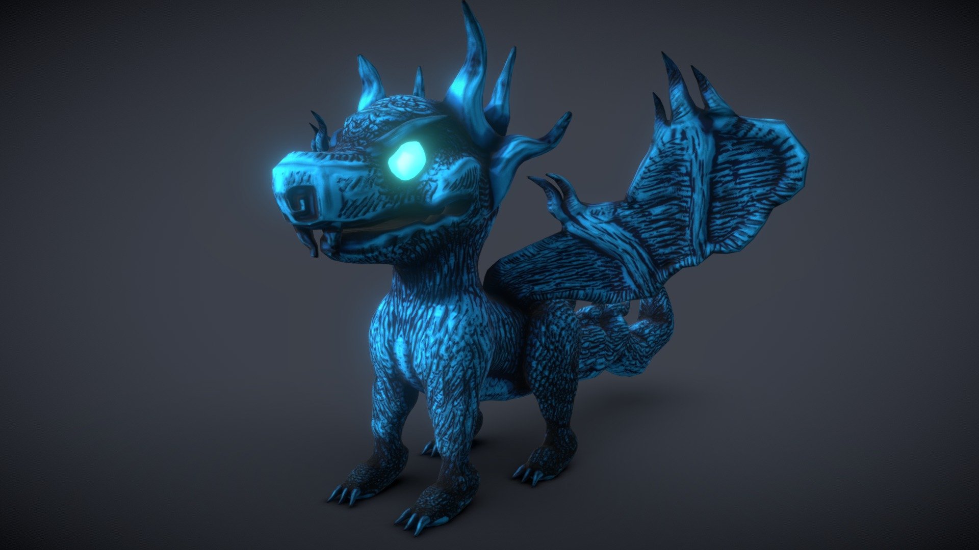 Blue dragon - Download Free 3D model by SatwiX [954be3f] - Sketchfab