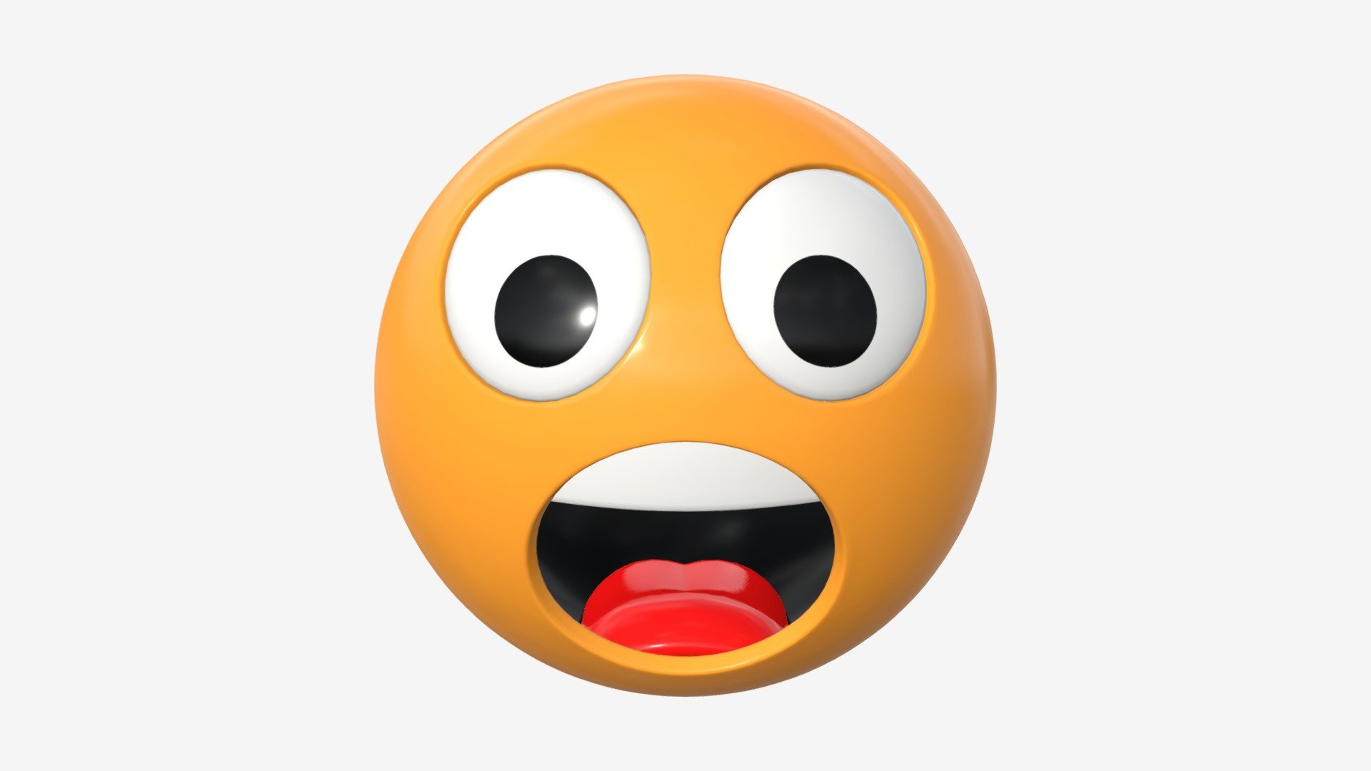 Emoji 026 Astonished with big eyes - Buy Royalty Free 3D model by ...