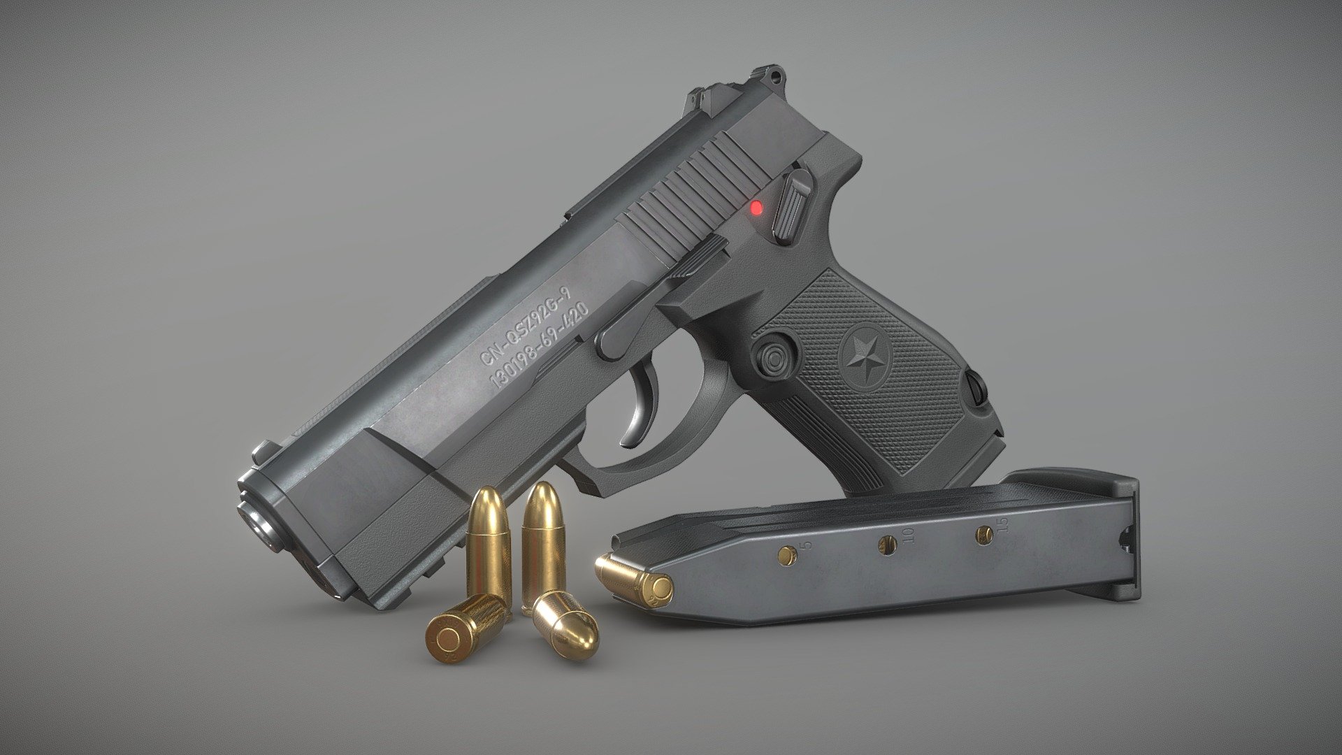 Norinco QSZ-92G 9mm Handgun - Download Free 3D model by 8sianDude (@haoliu95) [9552035] - Sketchfab