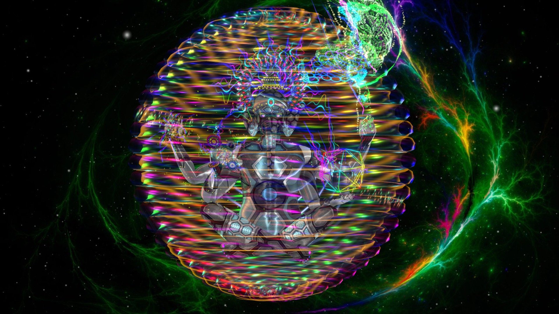 Cyber Ganesh Psychedelic Version - Download Free 3D model by ...