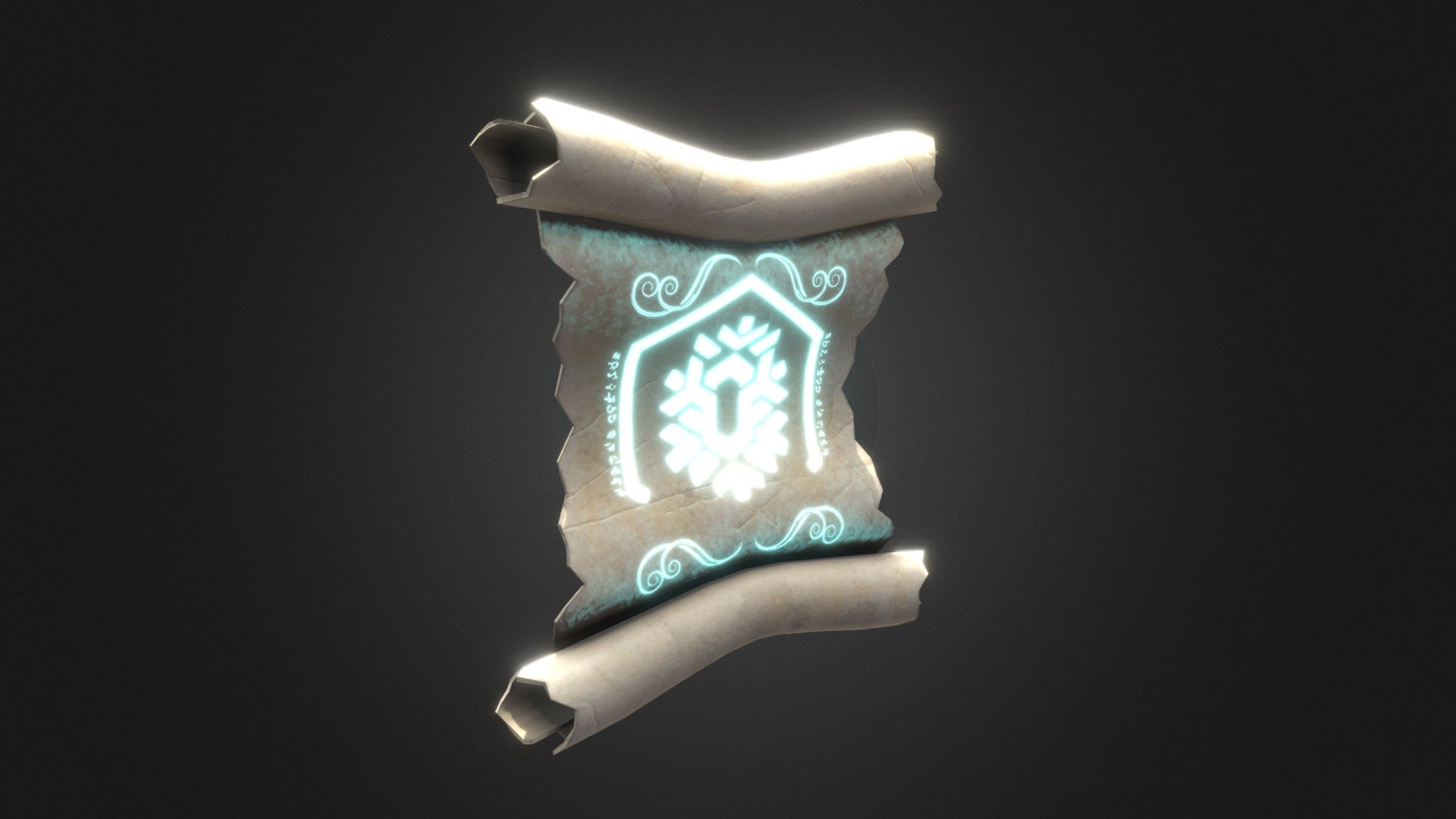 Magic Ice Scroll (game ready asset) - Buy Royalty Free 3D model by ...