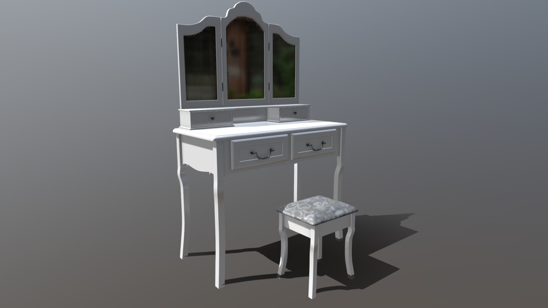 Makeup Table - 3D model by Netharik [955a4dd] - Sketchfab