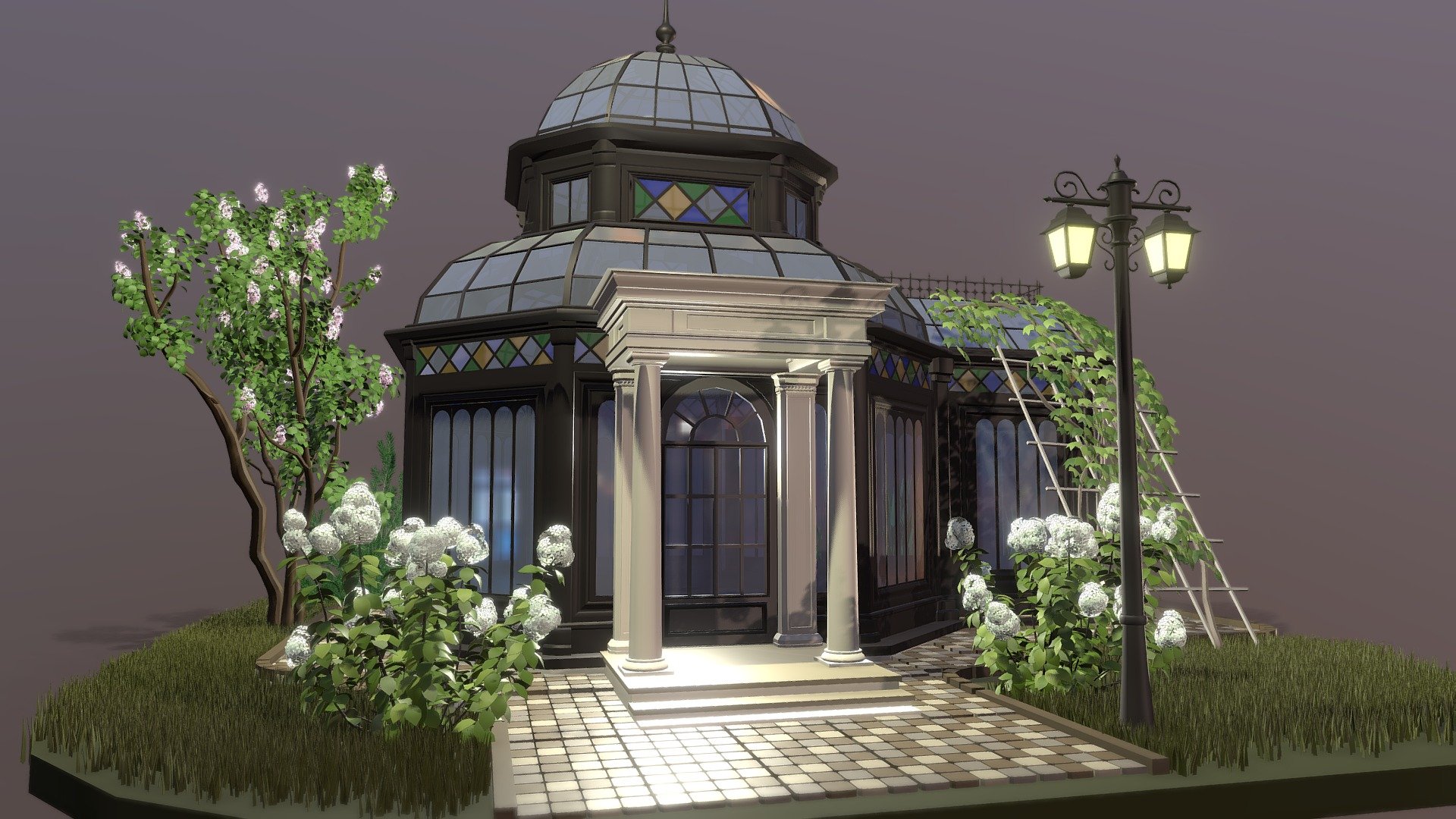 Greenhouse in the garden (DRAFT) - Download Free 3D model by Velvet ...