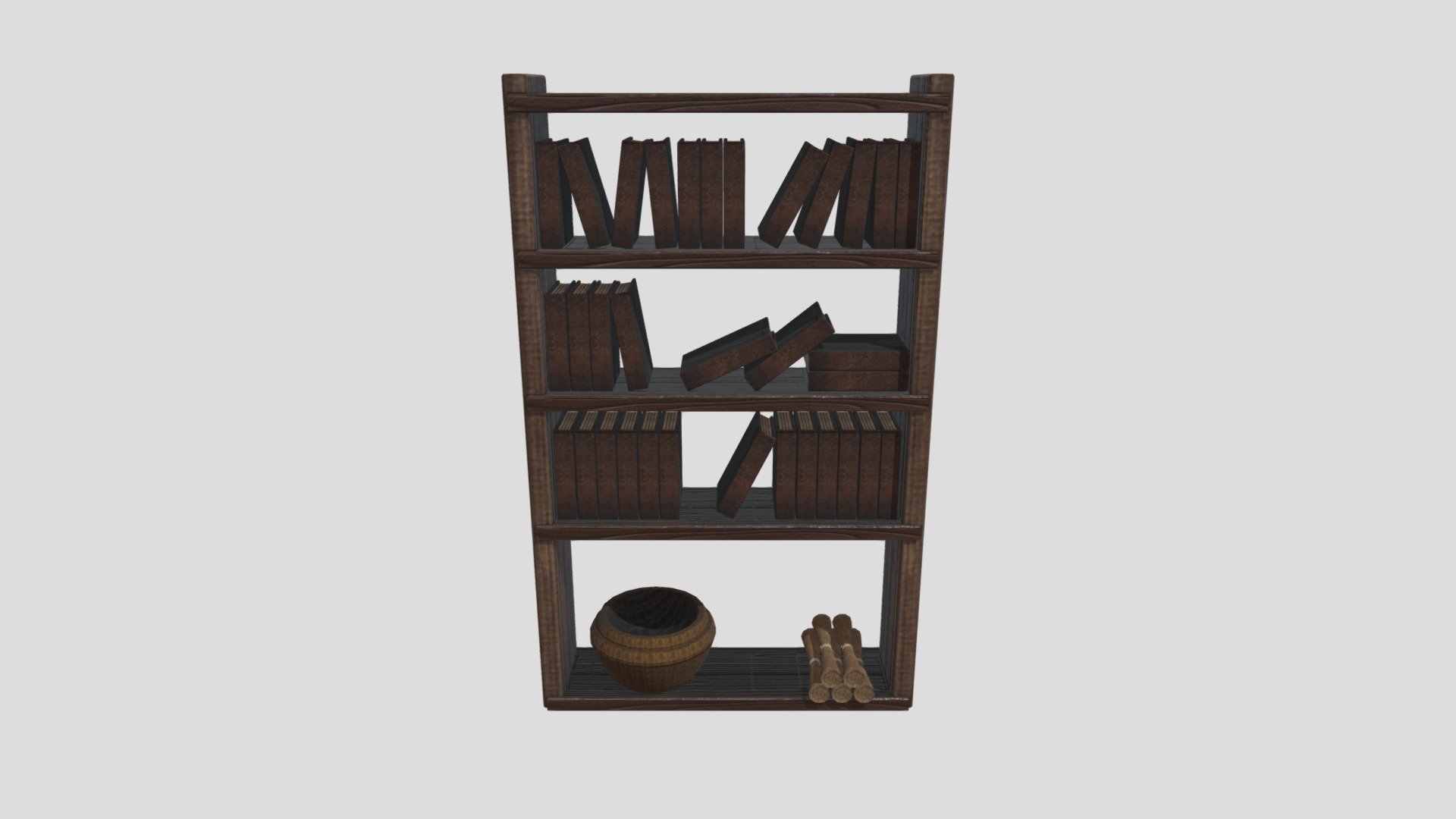 bookcase - 3D model by enenowo [955cd1f] - Sketchfab