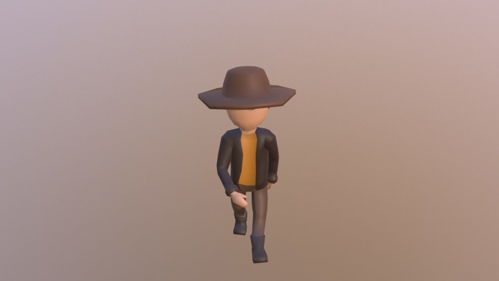 Simple Character (rigged)3 - Walk Cycle - 3D model by jordynl [9561be9 ...