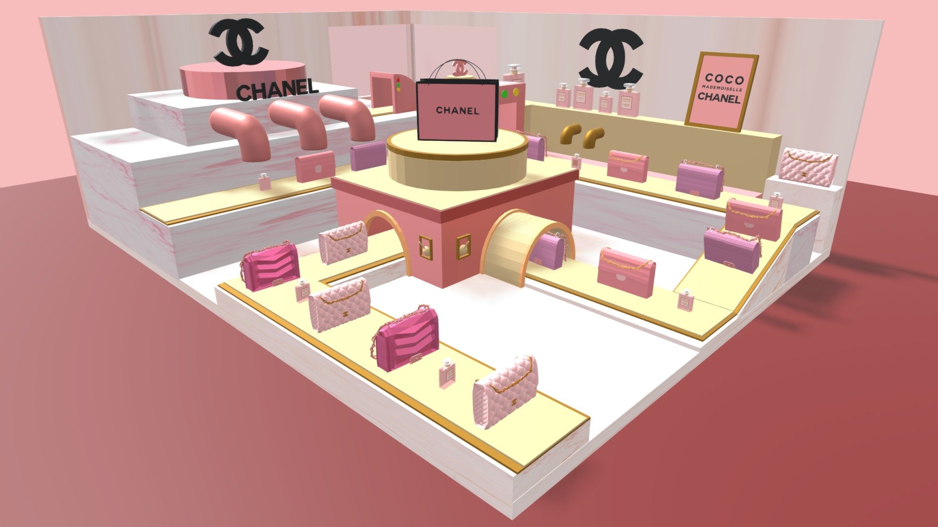 CHANEL EN ROSE - 3D model by celinevenusa [95653b5] - Sketchfab