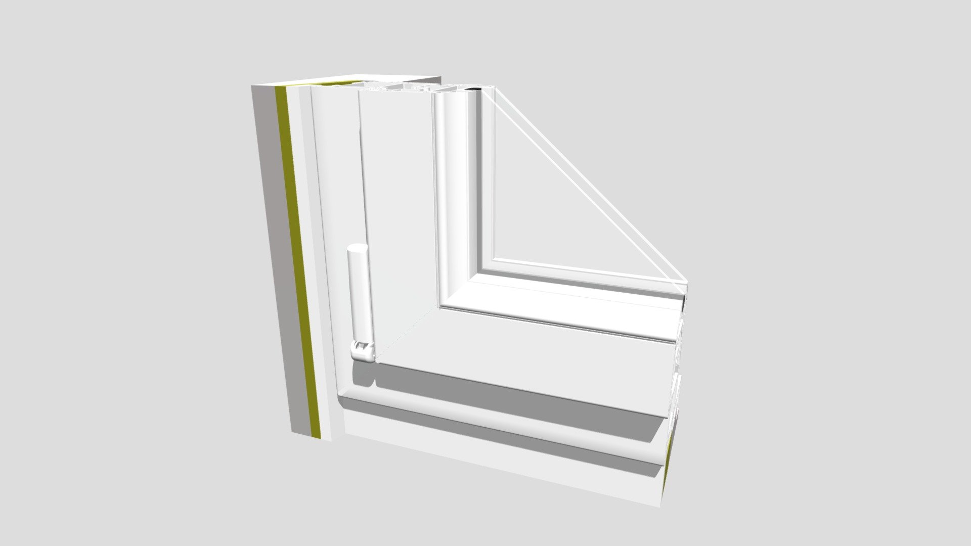 Pose en feuillure PVC - 3D model by forlis [9567cd9] - Sketchfab