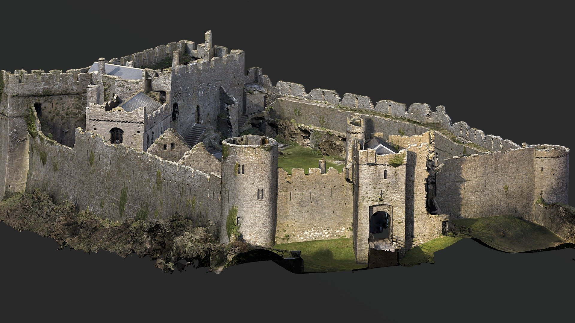 Manorbier-Castle-0322 - 3D model by SUMO GeoSurveys (@aerial-cam ...