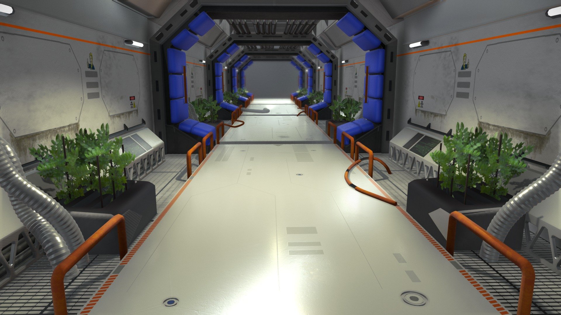 SciFi BioLab Corridor - Download Free 3D model by deep.dubb [956997b ...