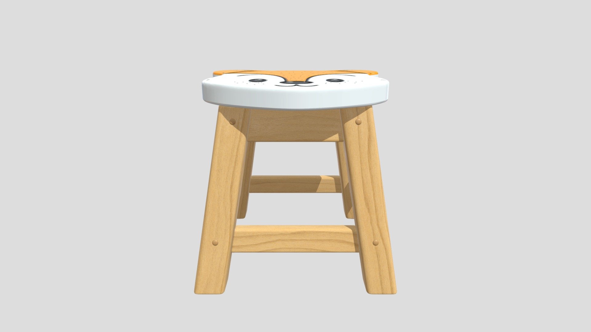 03_Child_Step_Stool_Fox - 3D model by designdaco [956b815] - Sketchfab