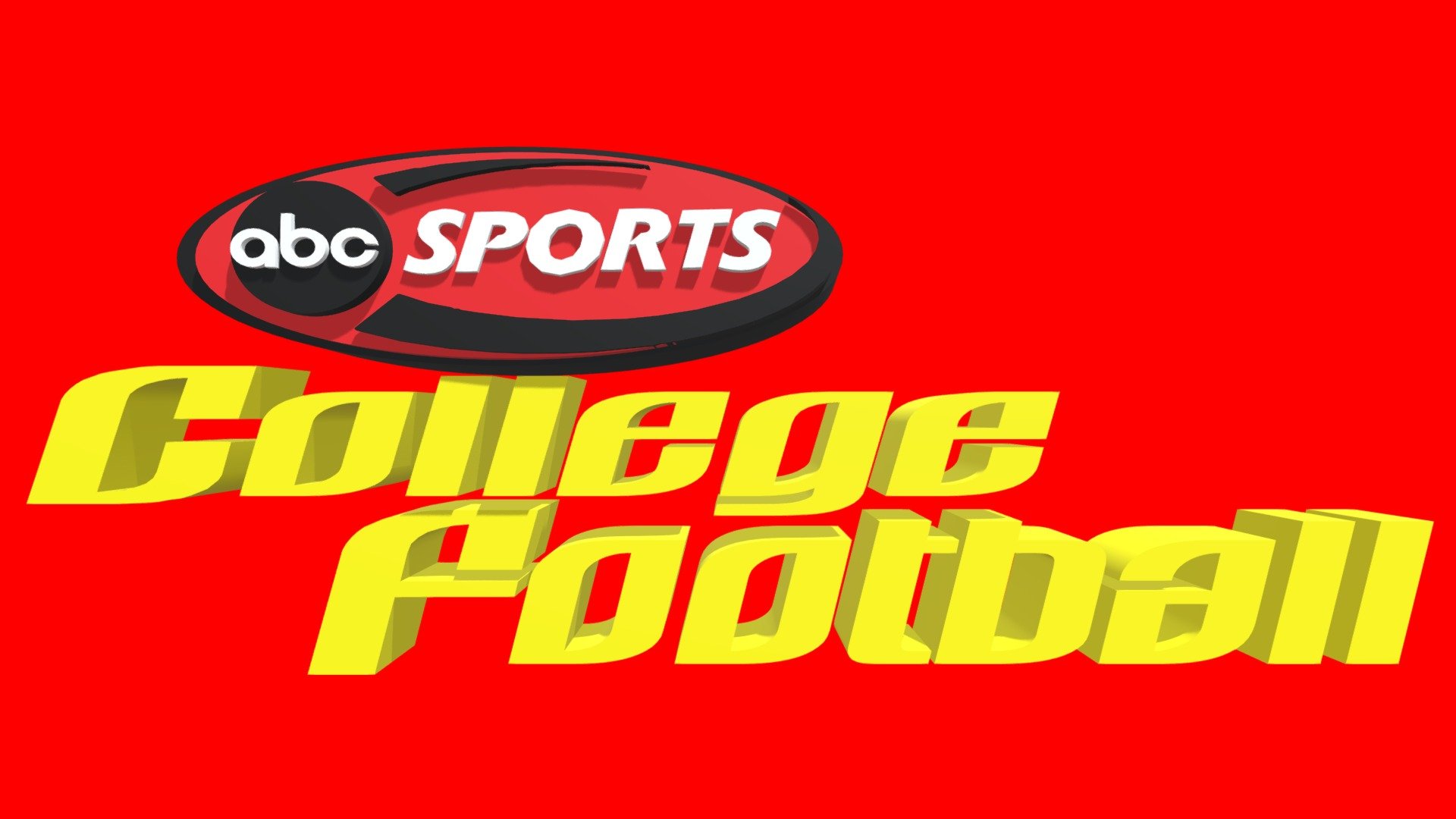 ABC Sports College Football Logo 1999-2000 - Download Free 3D model by ...