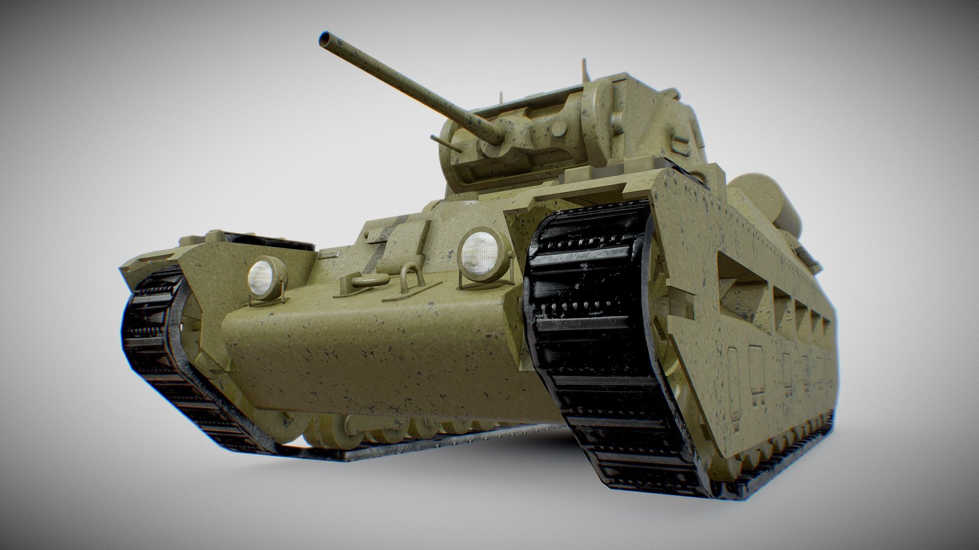 Medium infantry tank MK2 " Matilda" - 3D model by AkSdev [956f938 ...