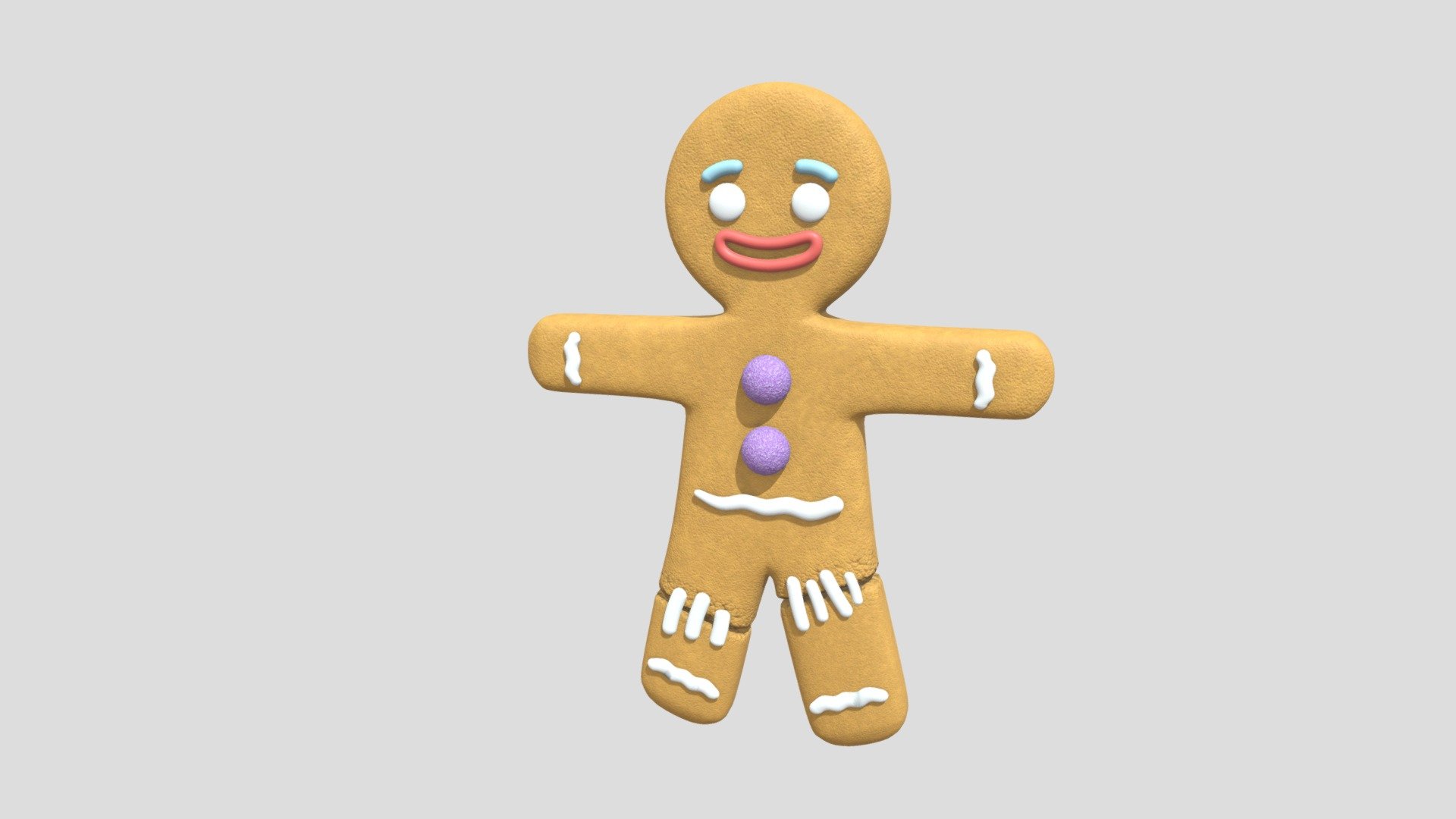 Gingerbread Man - Download Free 3D model by Bruno Barros (@brunogeleia ...