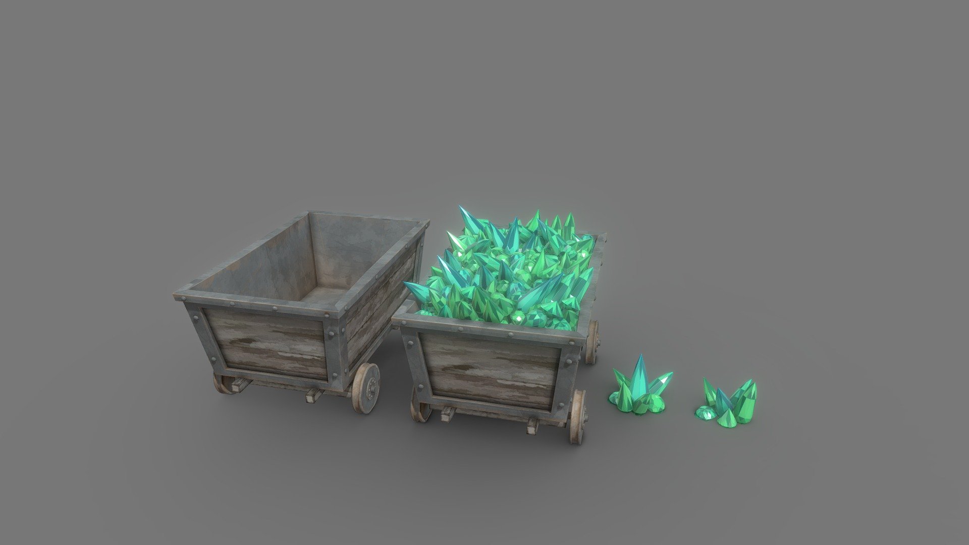 Cartoon Mining Cart - Buy Royalty Free 3D model by Hivrtoon [95768e8 ...