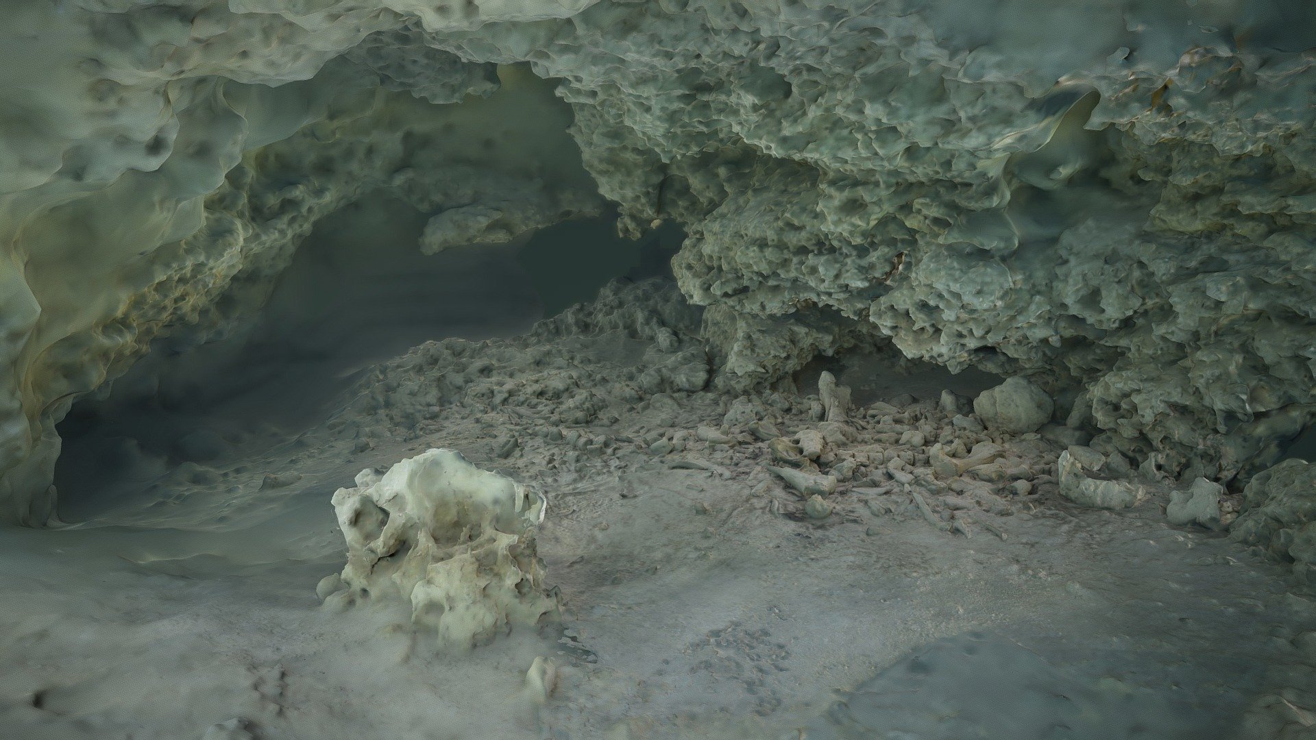 Megatherium fossil in the flooded cave - 3D model by martin.broen ...