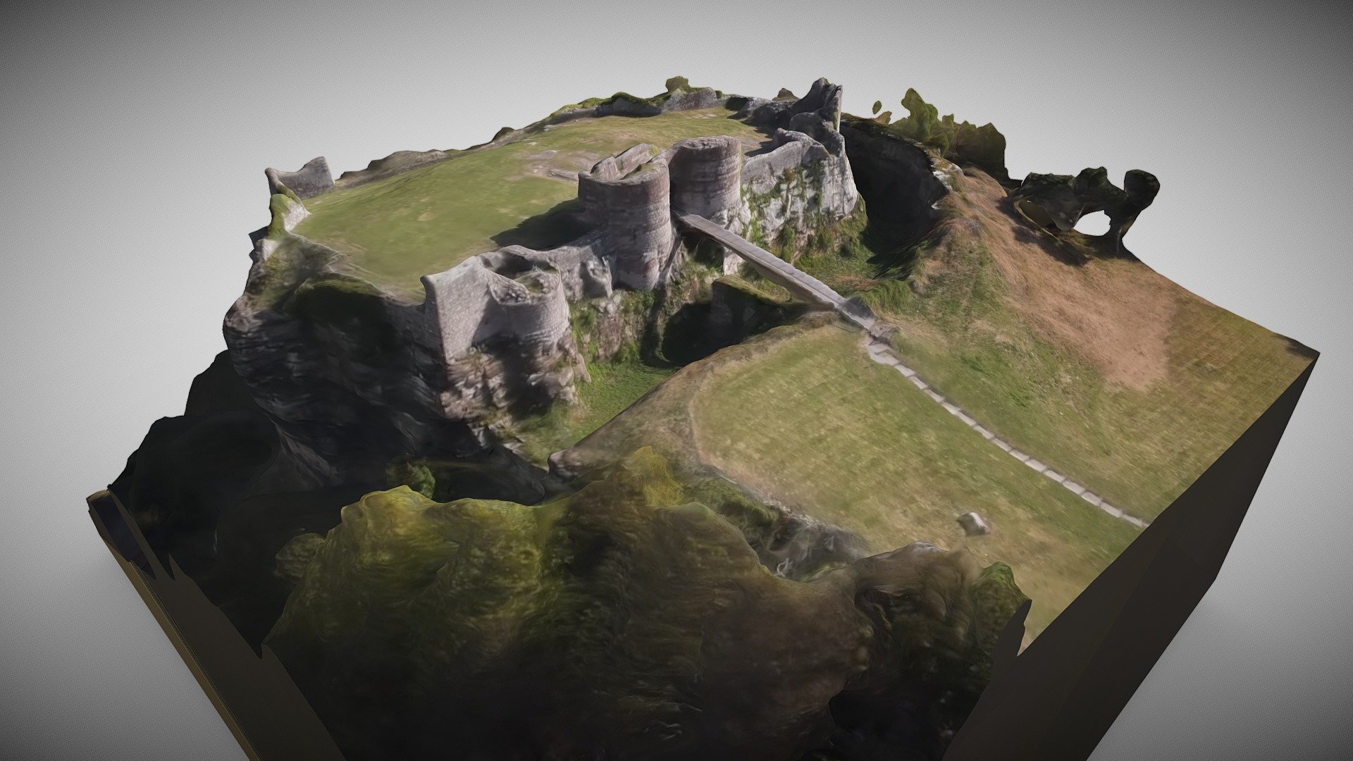 Beeston Castle, Cheshire - 3D model by GeoLan 3D (@GeoLan3D) [95781be ...