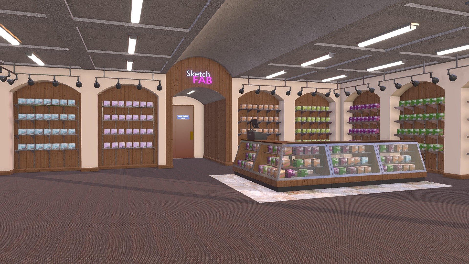 Sketchfab Store in Mall - Download Free 3D model by jimbogies [957c1d6 ...