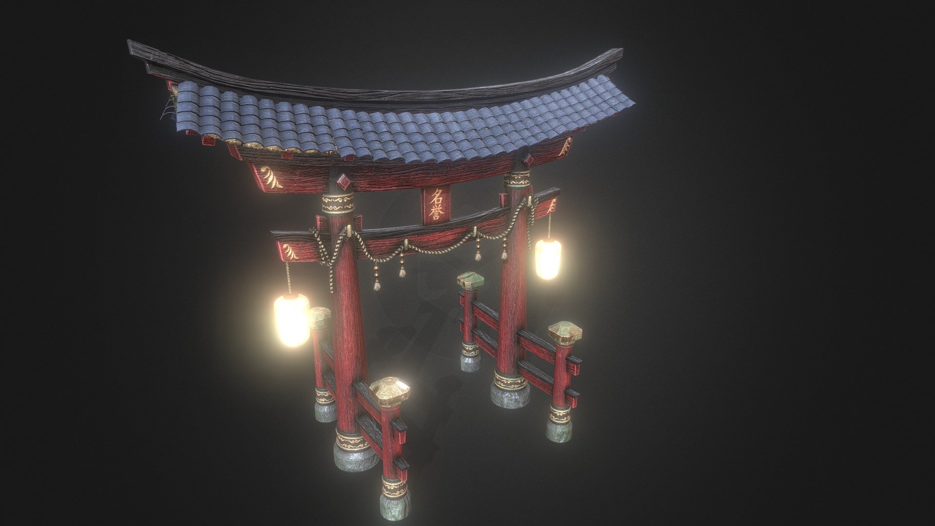 Japanese Torii Gate (game ready asset) - Buy Royalty Free 3D model by ...