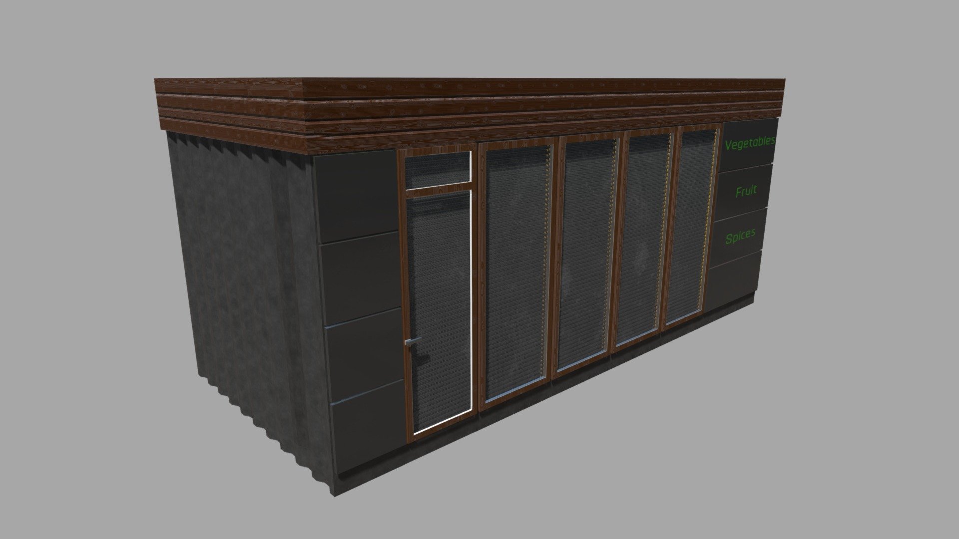 Kiosk with vegetables - Download Free 3D model by volvor [957dda4 ...