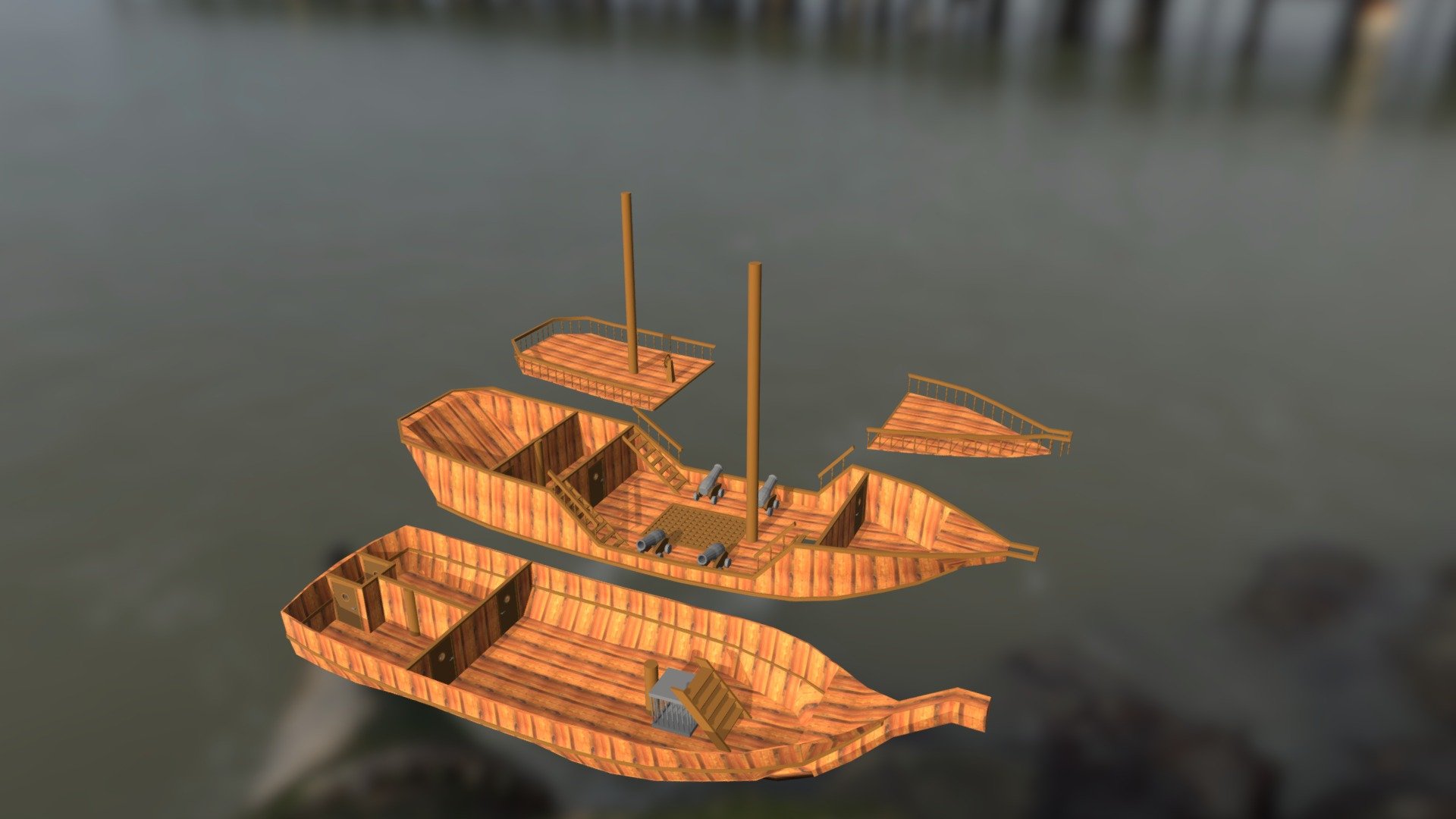 Small Galleon Exploded View - 3D model by Diver2k4 (@Dodgiestyle ...