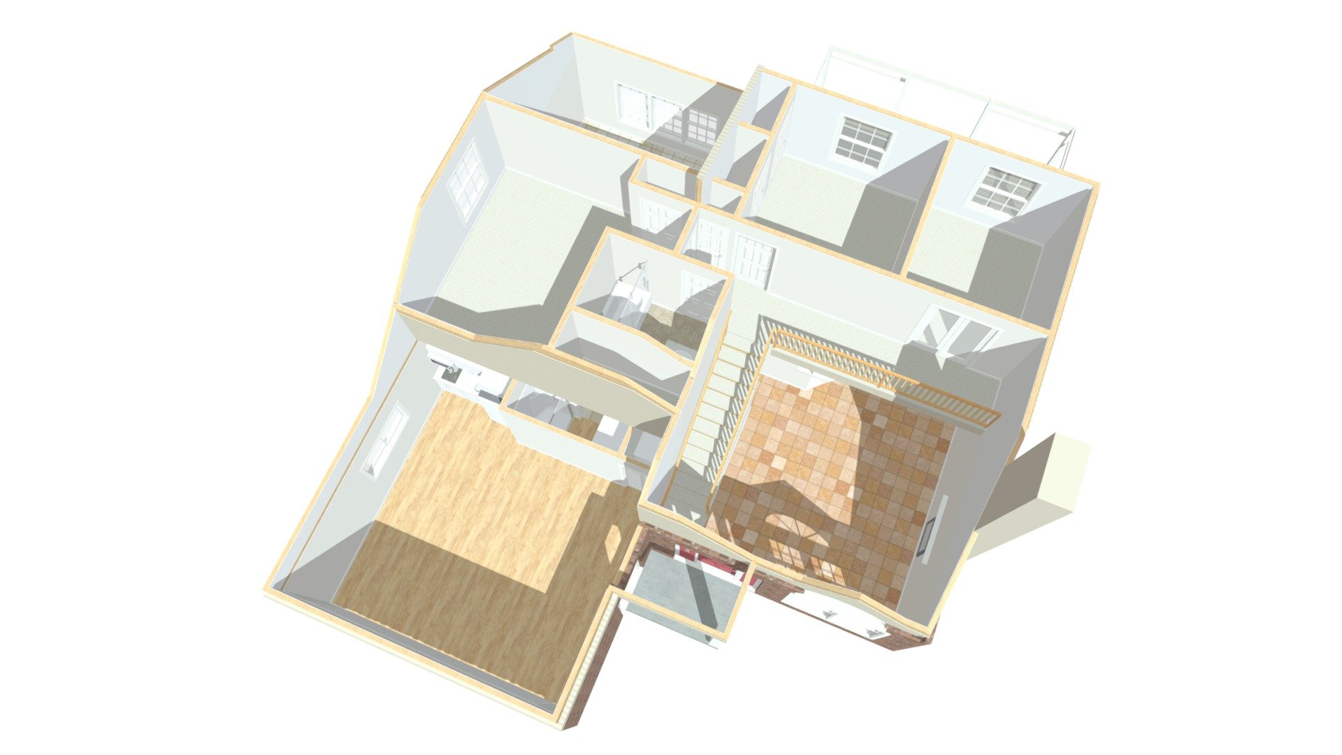 e-1 LARA PRELIM PLAN FLOOR 2 VIEW - 3D model by Pro Draft, Inc ...
