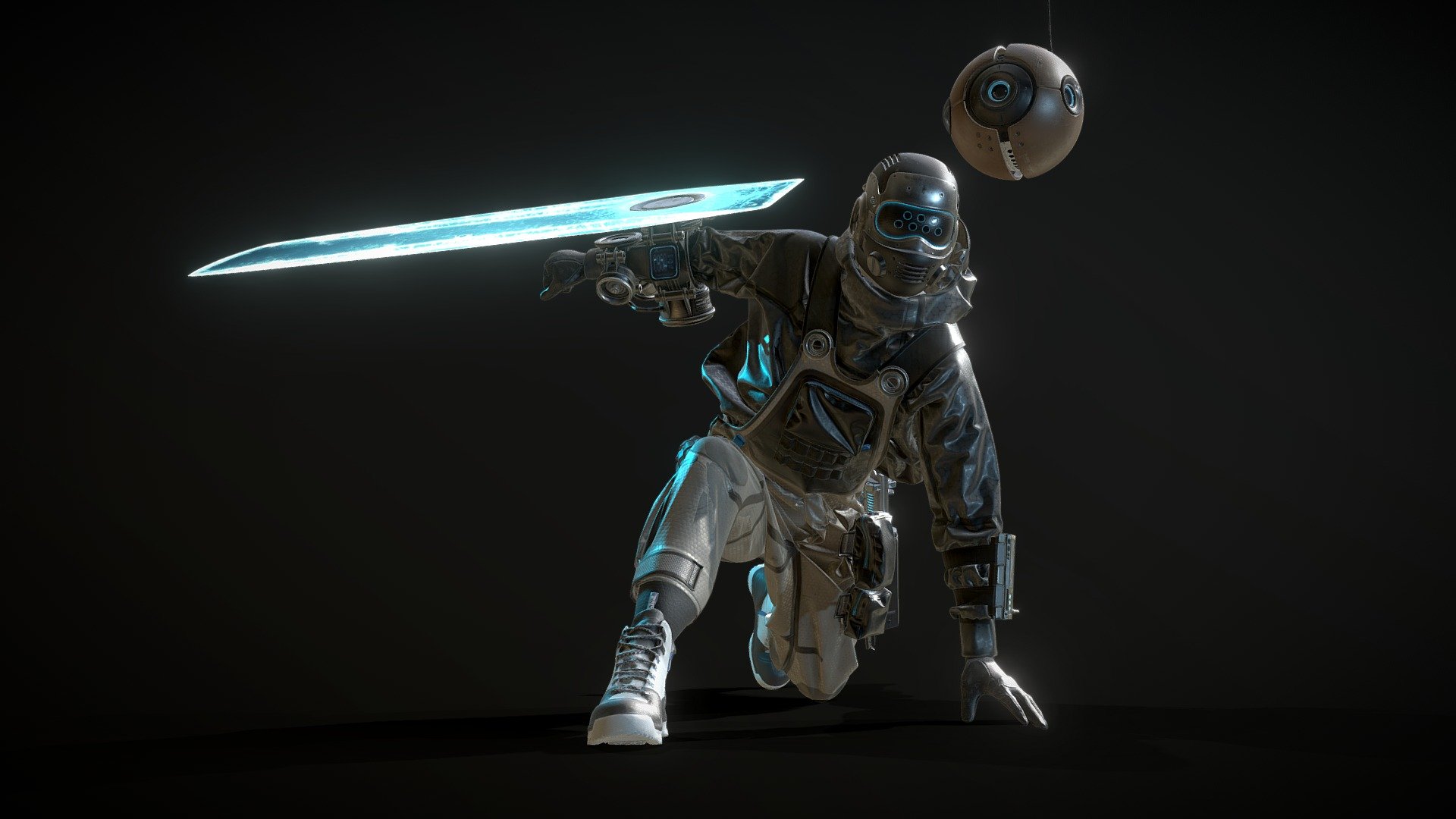 Character WIP - Rune - Action Pose - 3D model by kylelayser [95883a4 ...