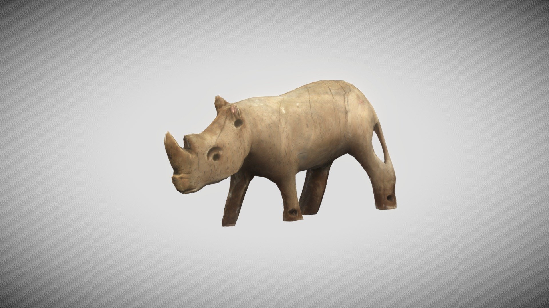 Rhinoceros Figure, Wood - 3D model by Drexel University XR (@drexelxr ...