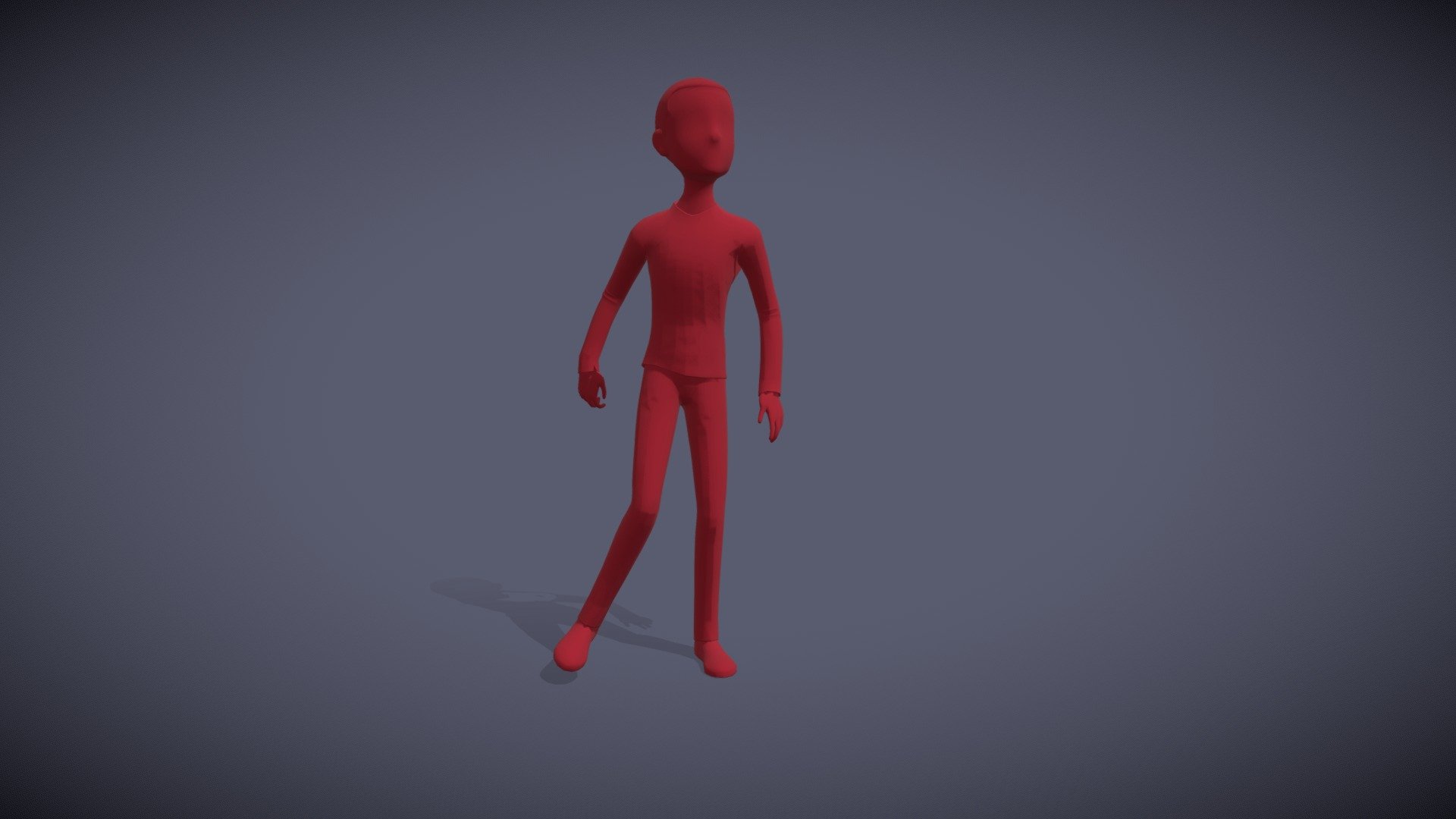 Red Paint 3D Man with Animation - Download Free 3D model by ...