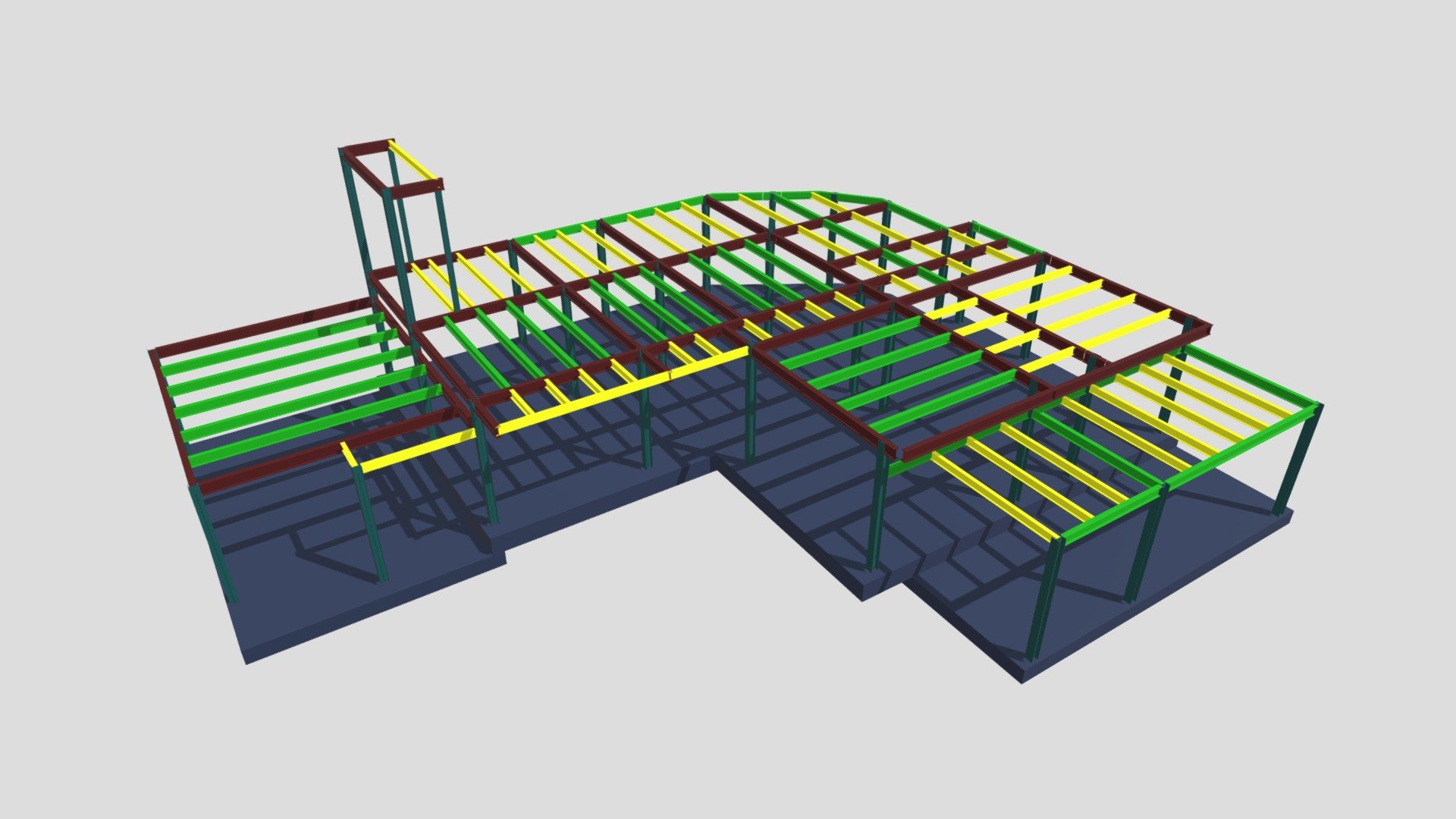 Steel Structure 3D (Job N74) - 3D model by MA StruTec (@mastrutec ...