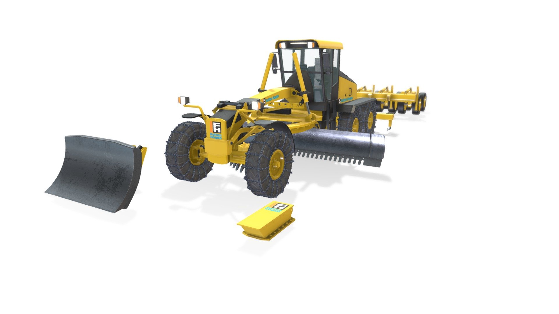 Grader - 3D model by Fulton Hogan (@bethfarrall) [958c569] - Sketchfab