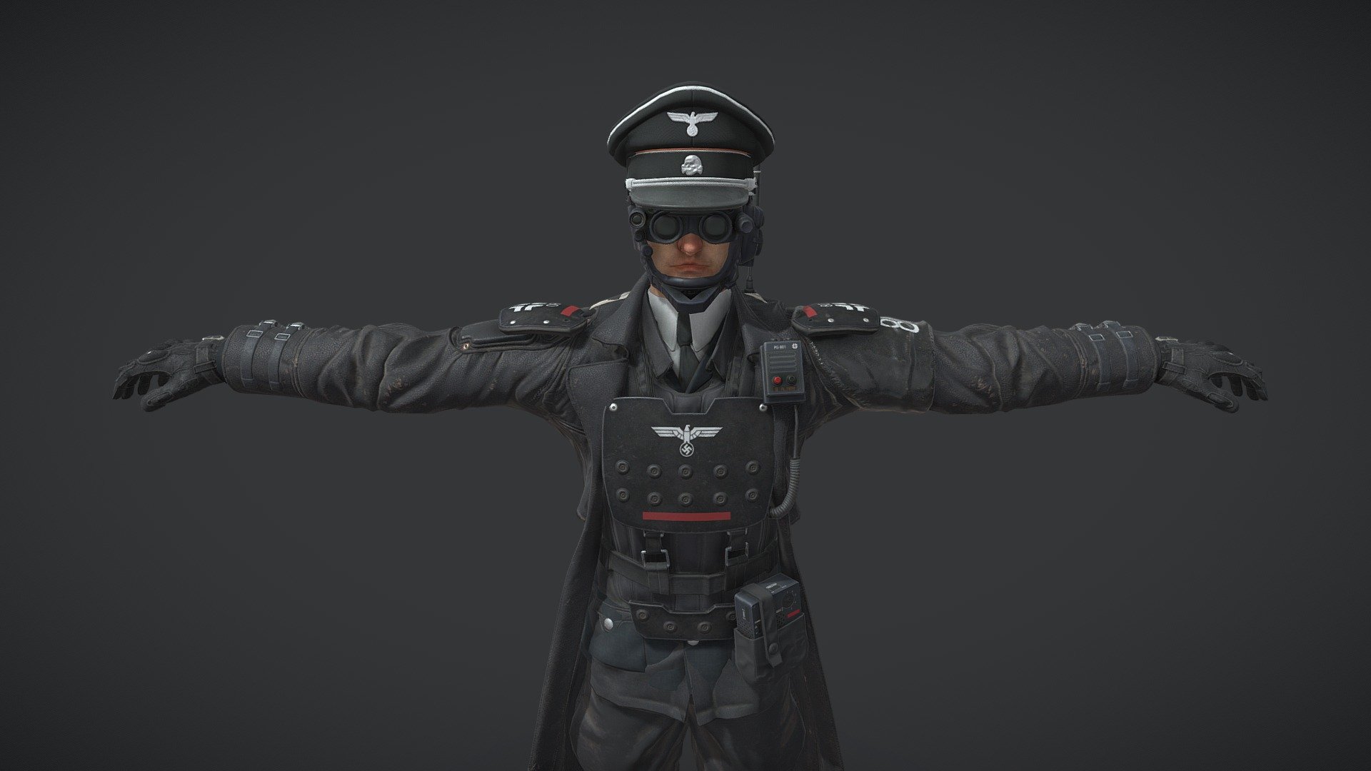 ⭐ Nazi Commander - Wolf. Youngblood - Download Free 3D model by Nazar ...