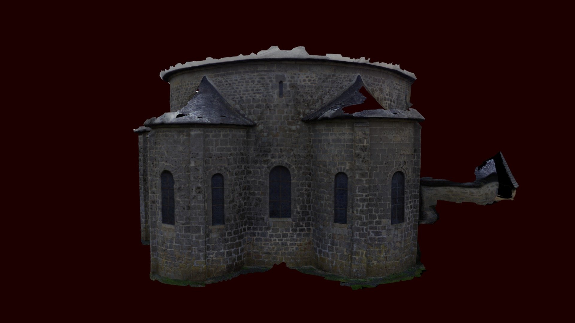 Chevet de l'église Saint-Tudy de Loctudy - Download Free 3D model by ...