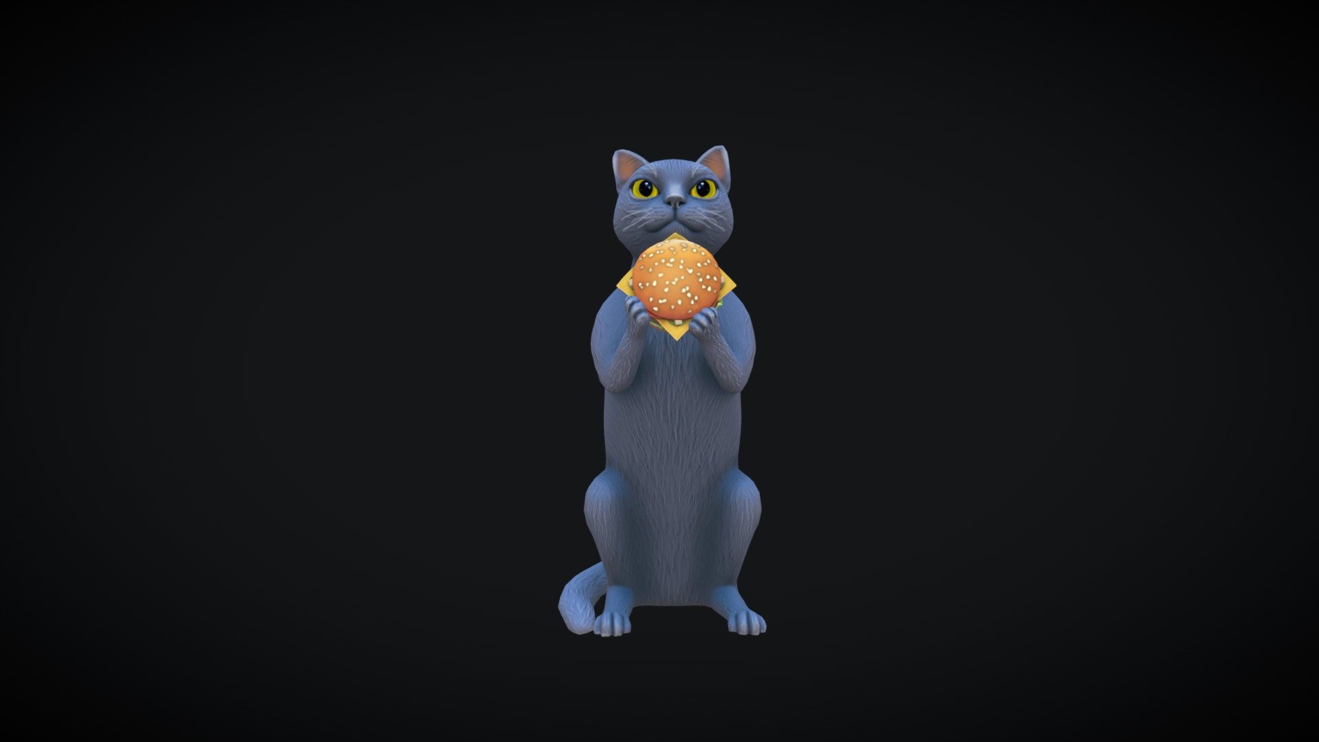 Burger Cat - Download Free 3D model by Stan (@Stas_SayHallo) [959f49a ...