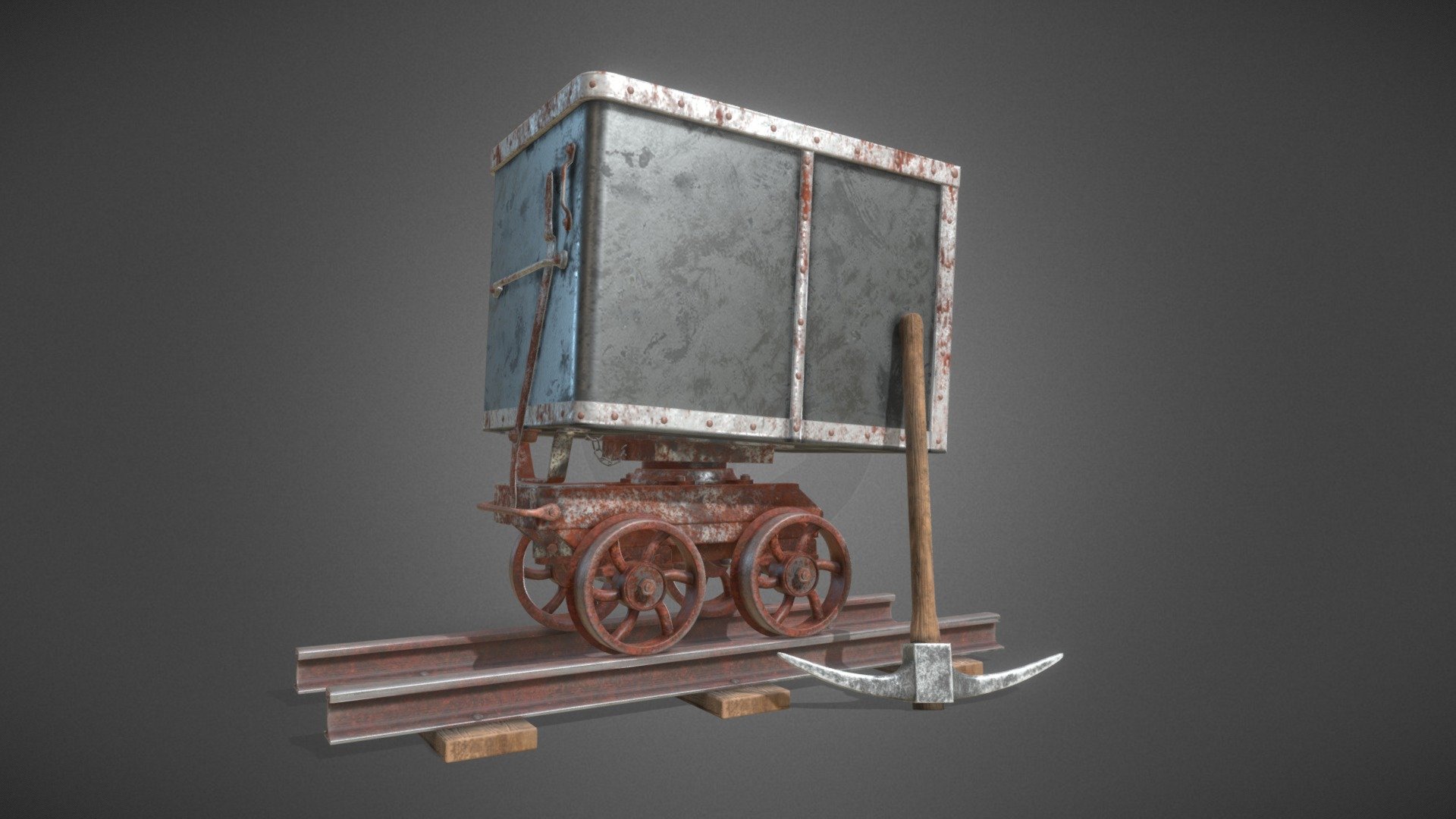 Rusty Mining Cart - Buy Royalty Free 3D model by Jacob Monger ...